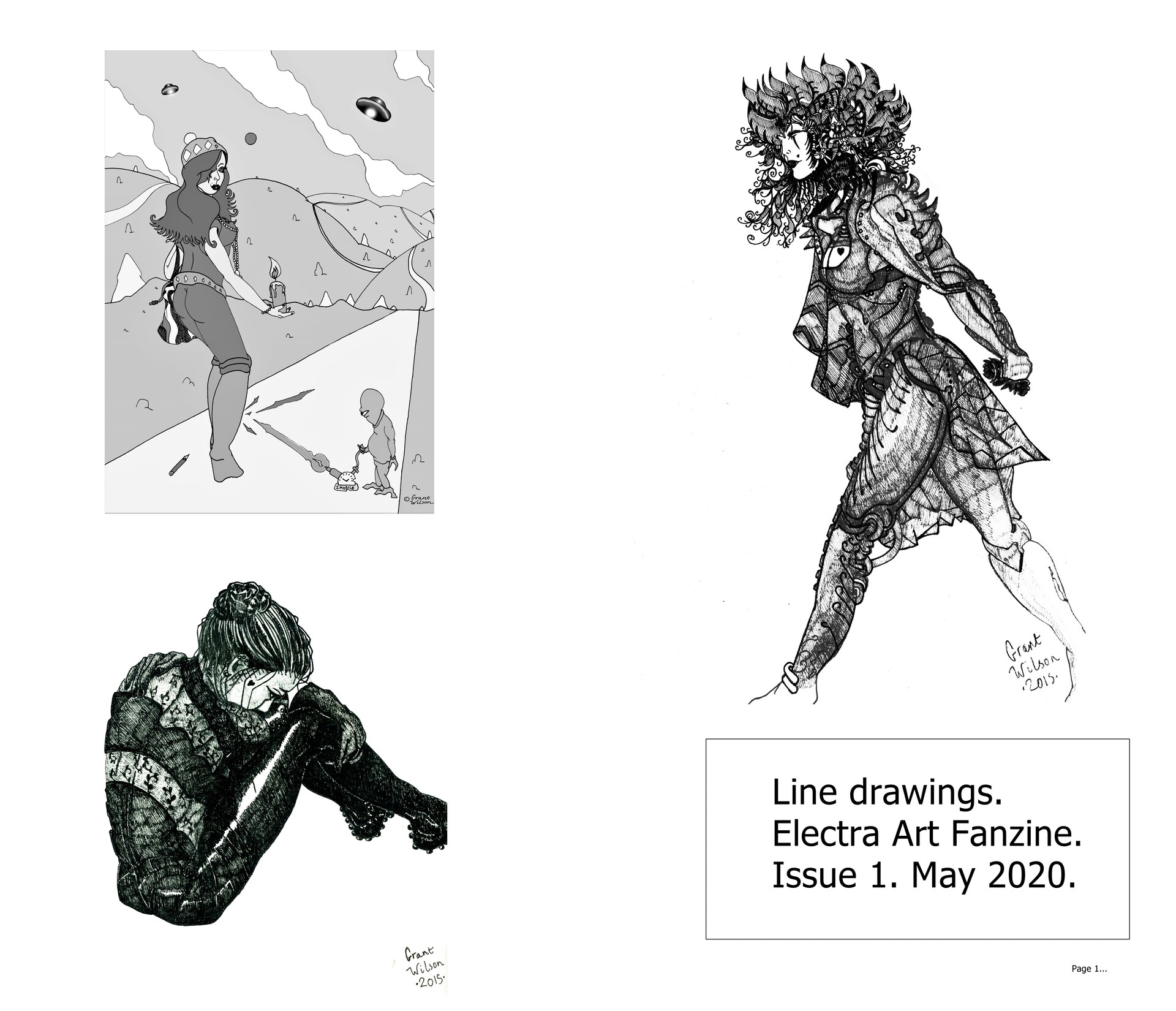 ArtStation - Electra Art FANZINE Issue one. Page two