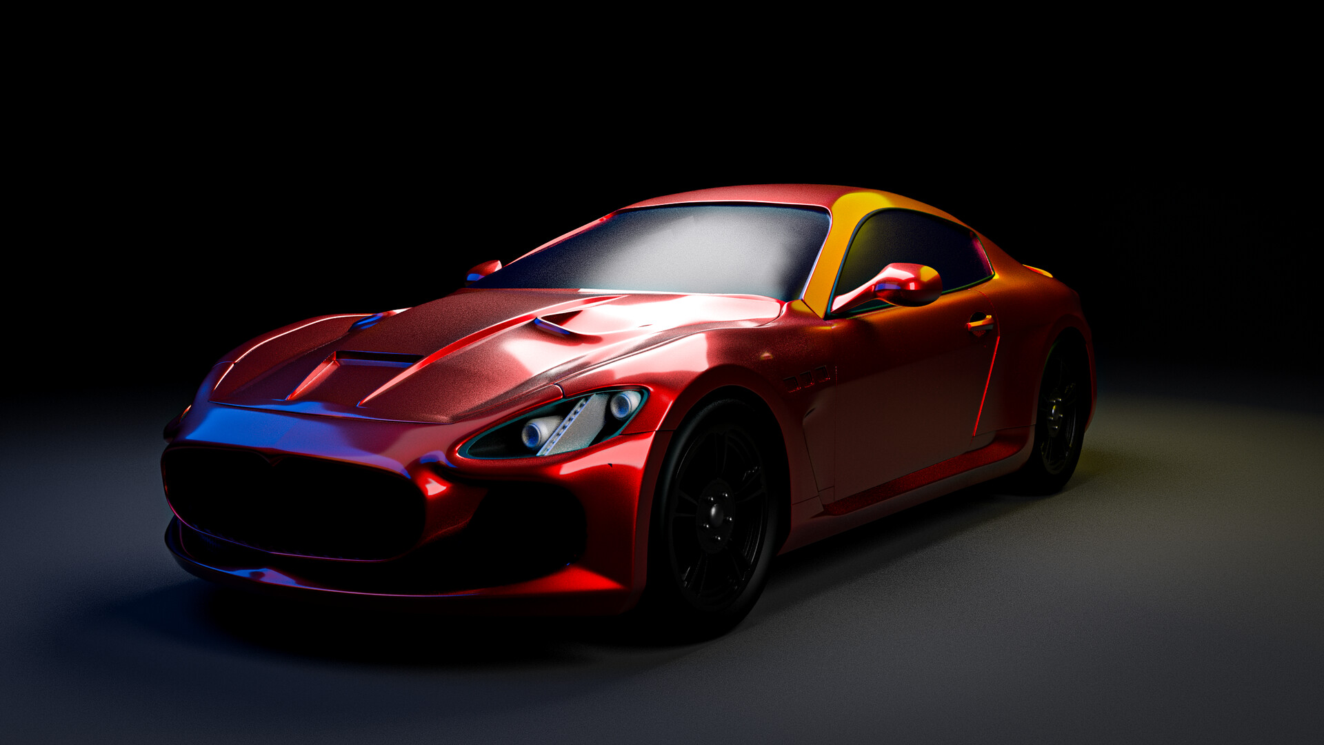 ArtStation - modeling mustang car