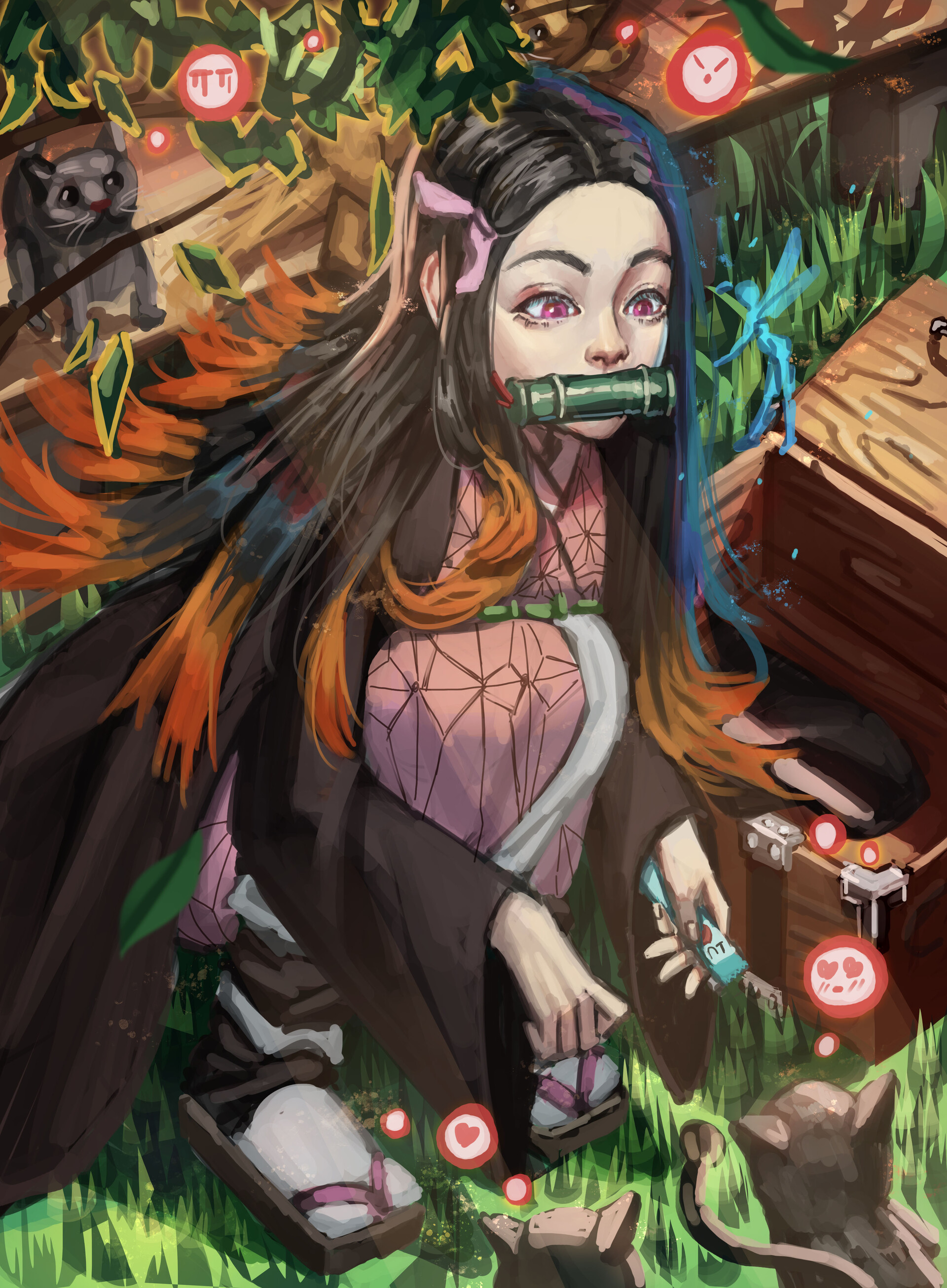 ArtStation - Nezuko fan art.