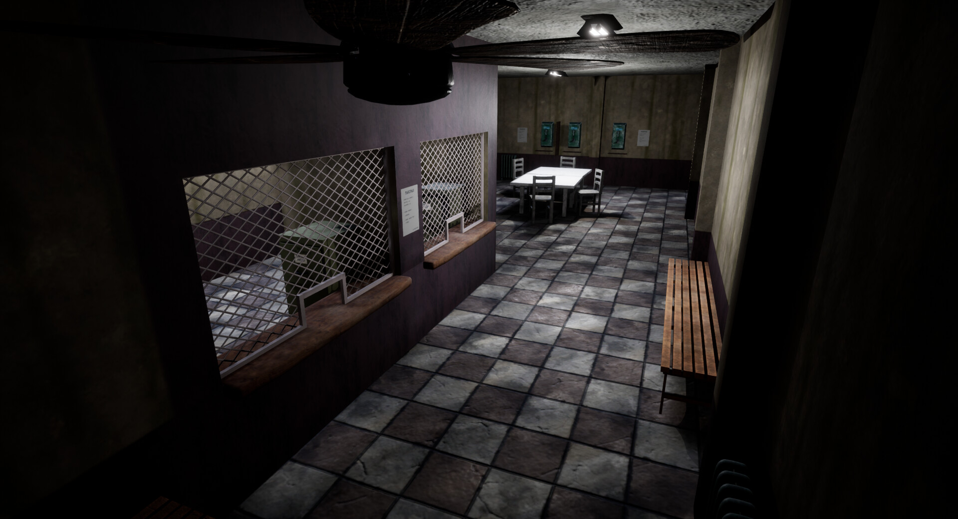 Adrian Cuesta - Parlor prison room envirvoirement