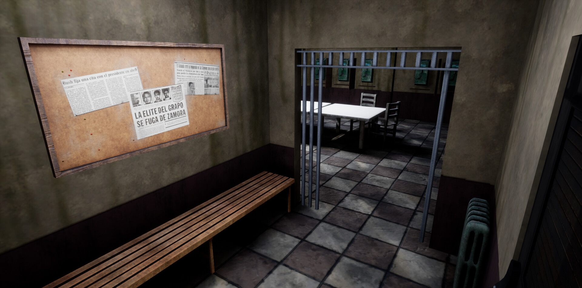 Adrian Cuesta - Parlor prison room envirvoirement