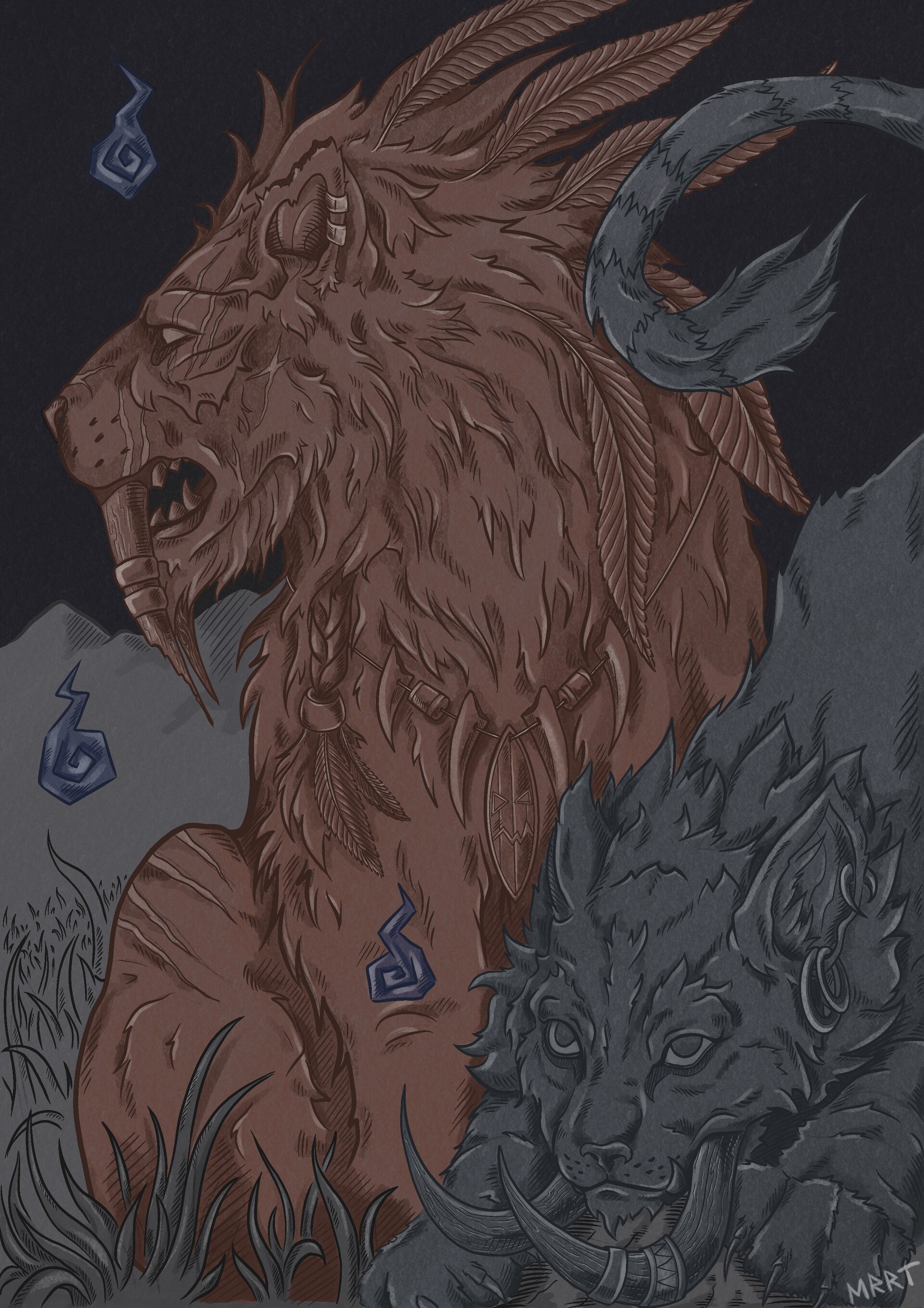 ArtStation - Master Druid and Apprentice - Prowl Lesson