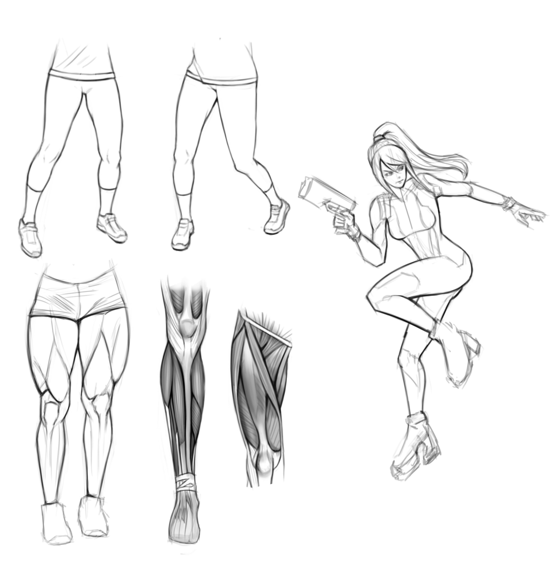 ArtStation - Anatomy, leg and character studies