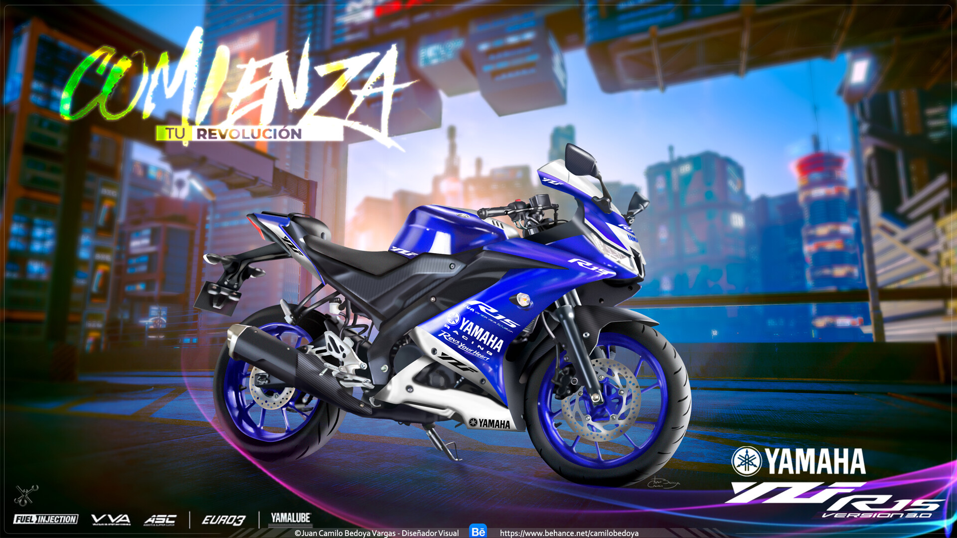 ArtStation - Yamaha R15 Versión 3.0 Poster