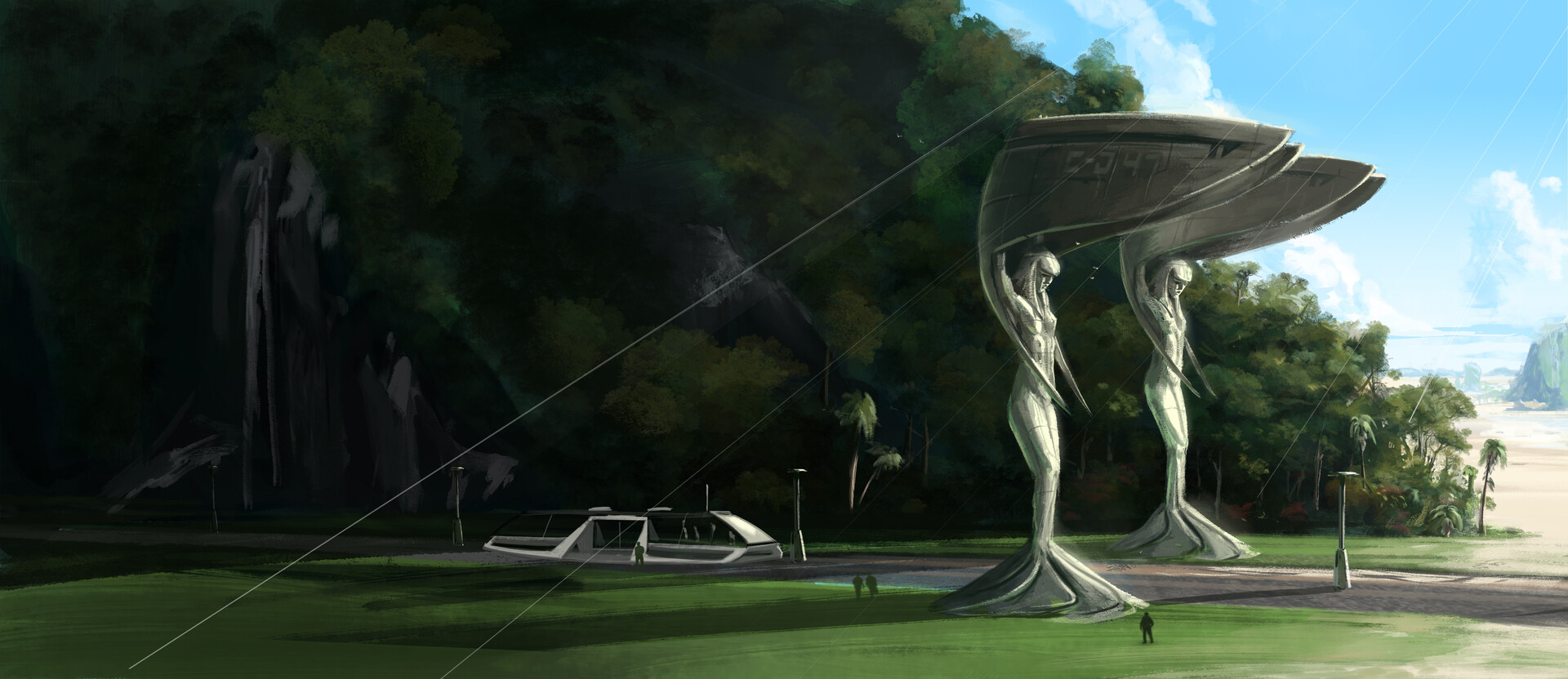 ArtStation - Outer Colonies Academy Entrance