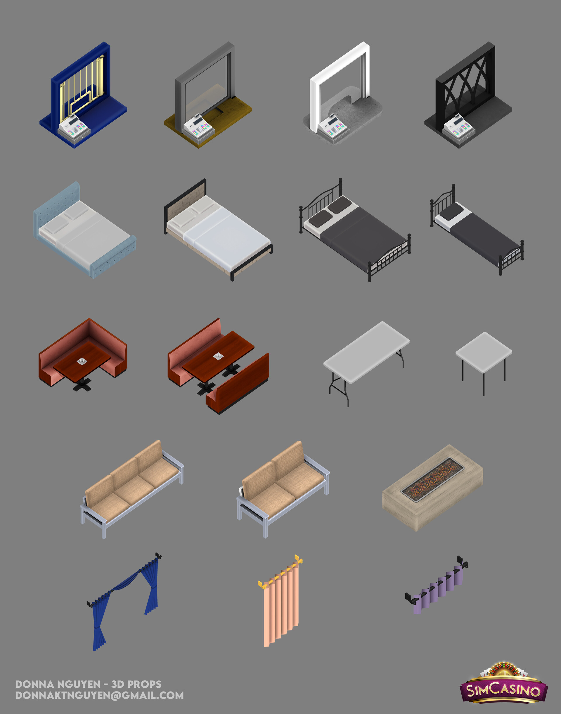 Donna Nguyen - SimCasino 3D Props