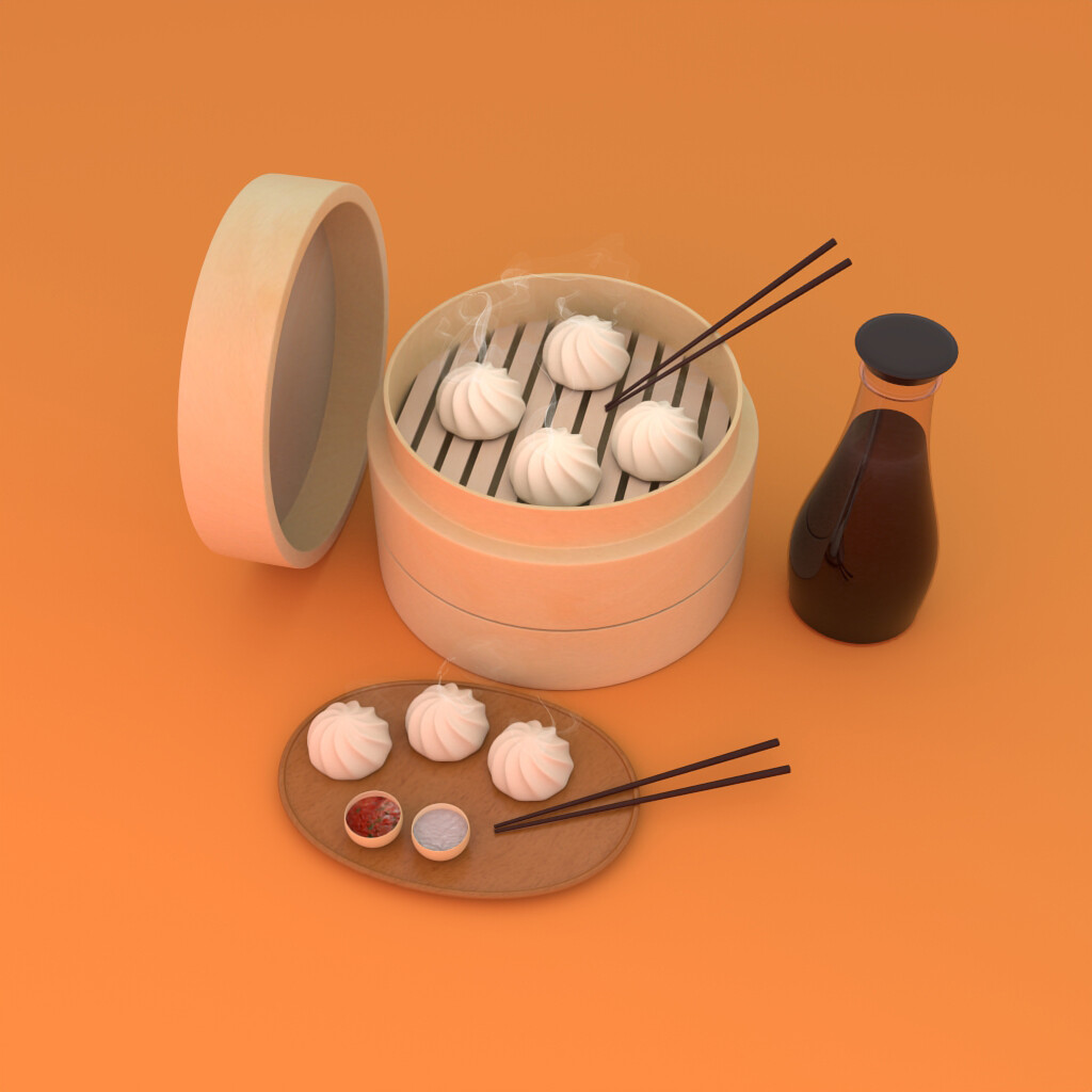 ArtStation - Dumplings / Momo
