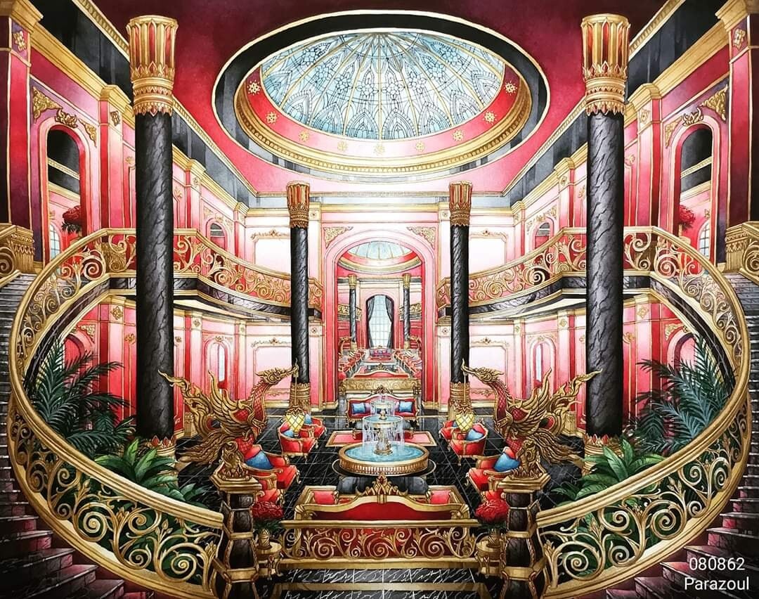 ArtStation - Legend of Thai Architecture "Dewa" - Watercolor Arts