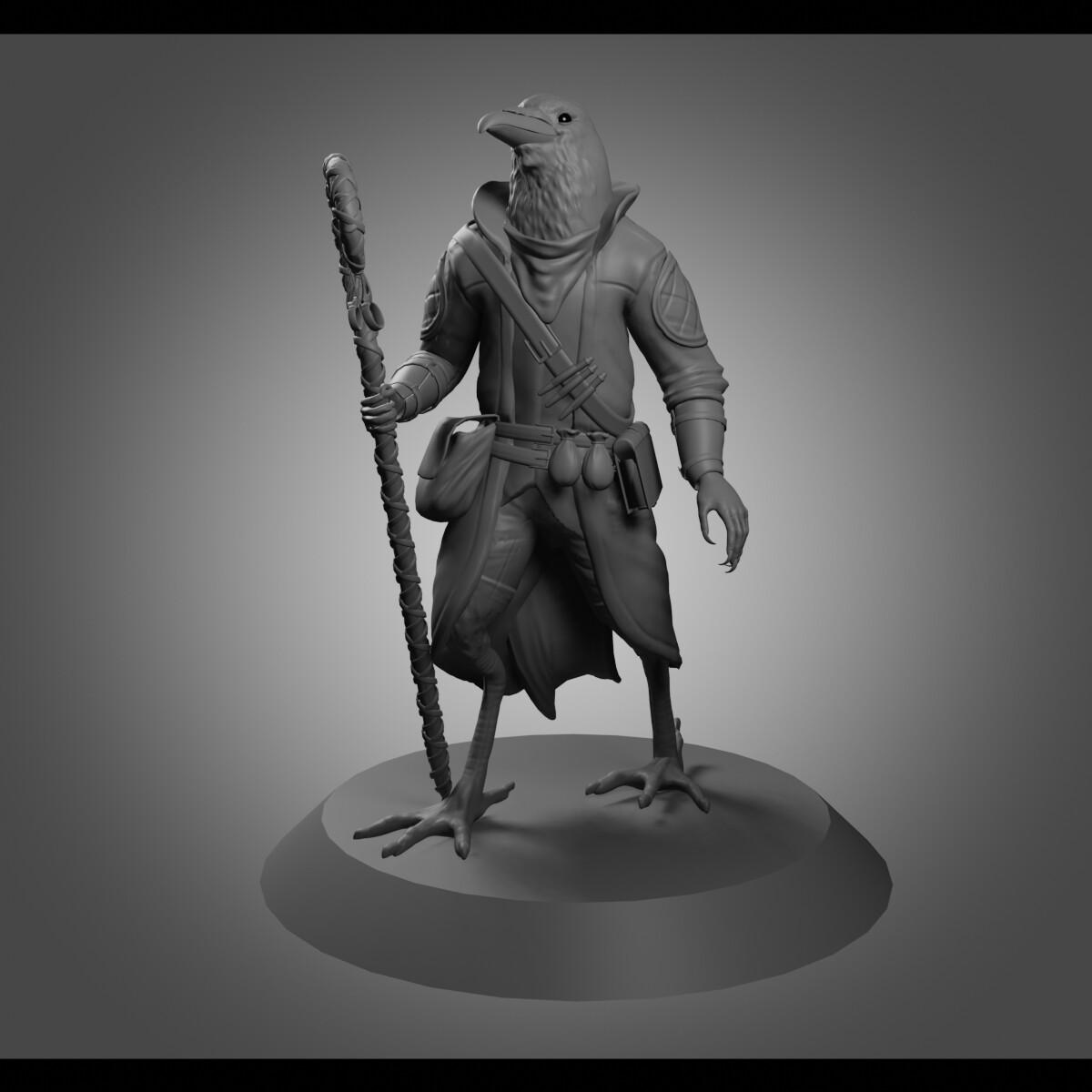 ArtStation - Kenku Mage Miniature