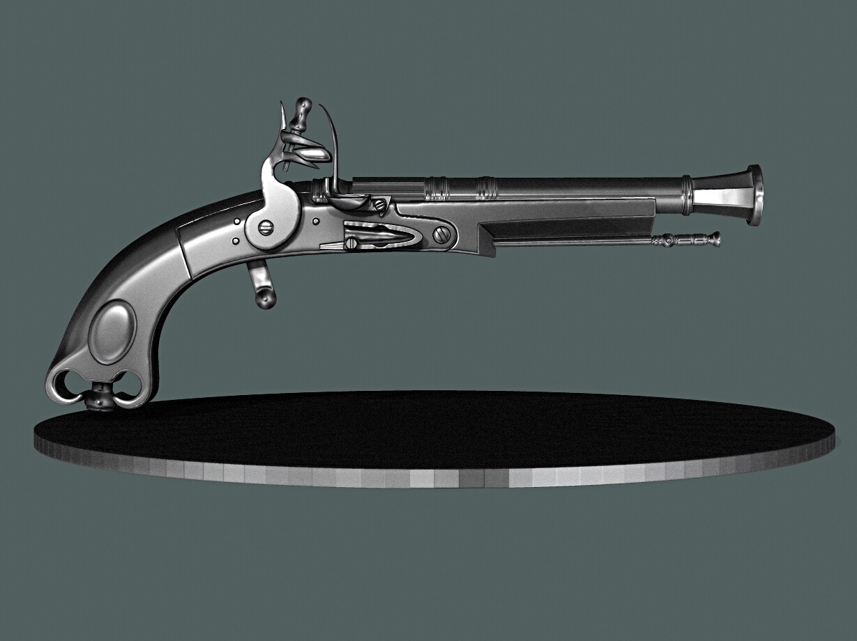 ArtStation - Captain Flints Pistol sculpt
