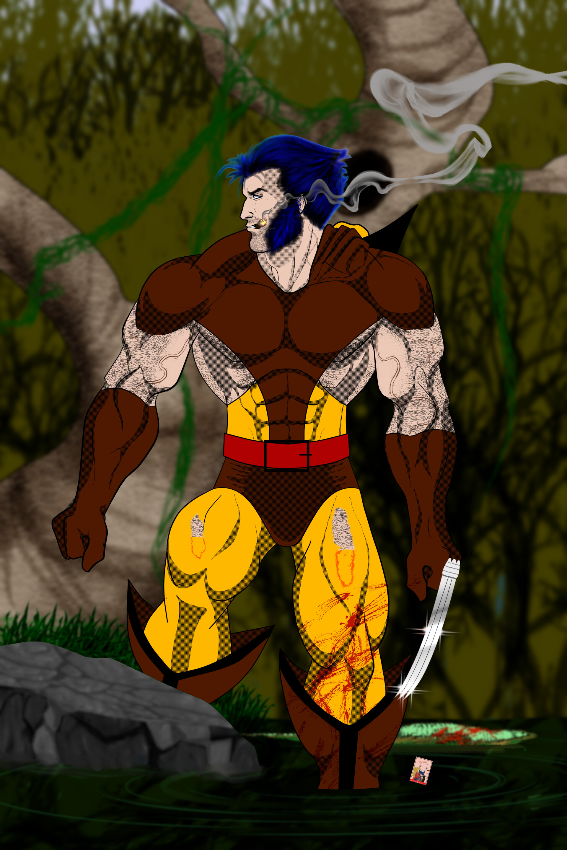 ArtStation - Wolverine In the Swamp - Not Washington DC