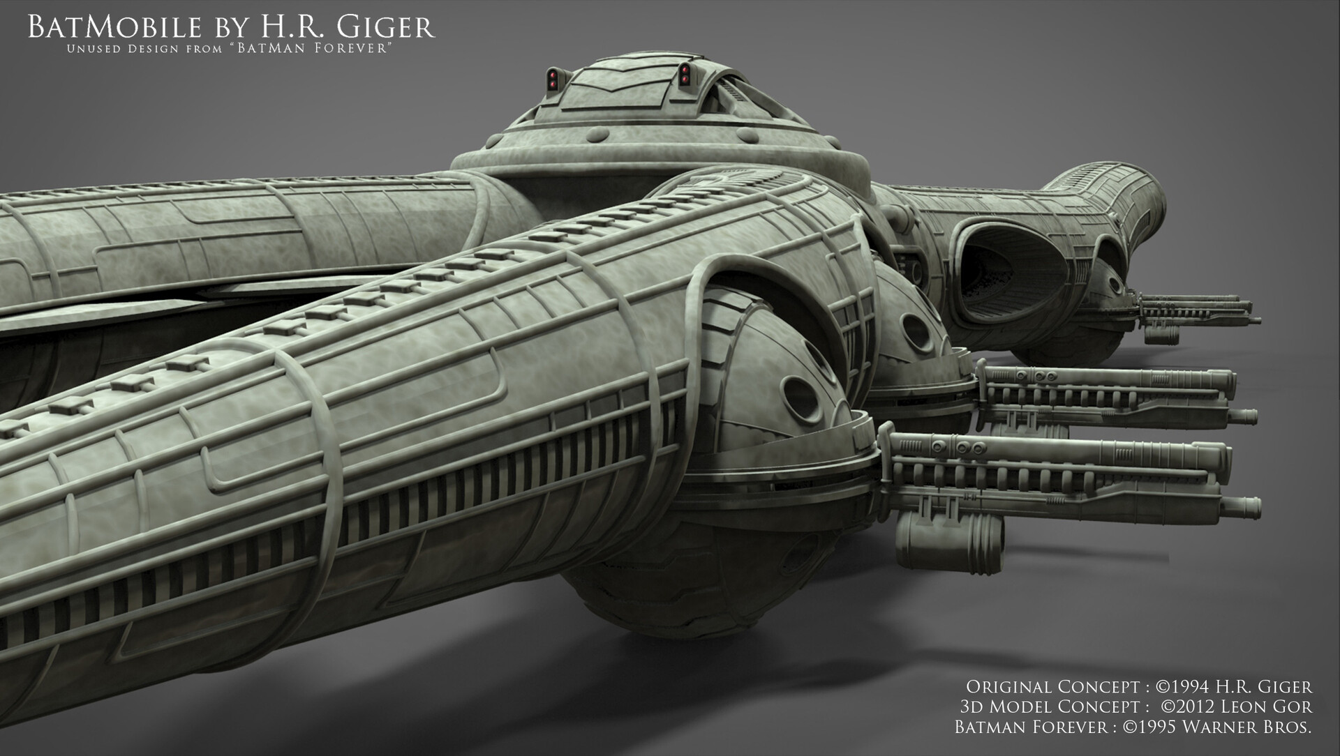 Leon Gor - H.R. Giger Batmobile Concept (BATMAN FOREVER)