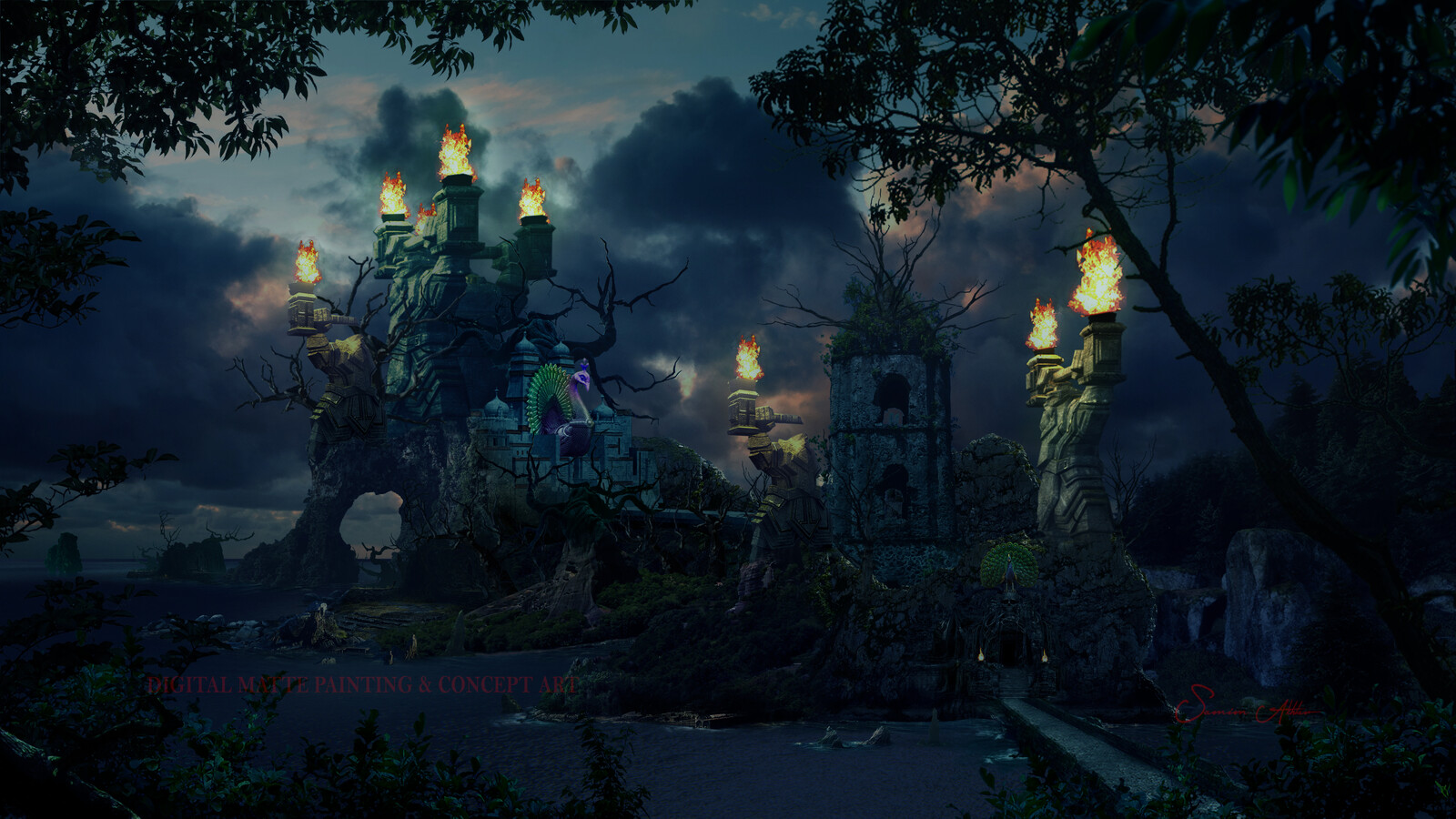 SaMim AkHtar - Indian TV Serial Matte painting & Concept Art