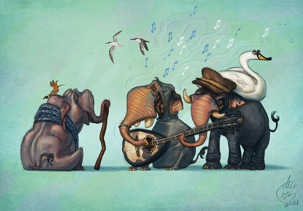 ArtStation - Dwarf elephants of the greek Isles