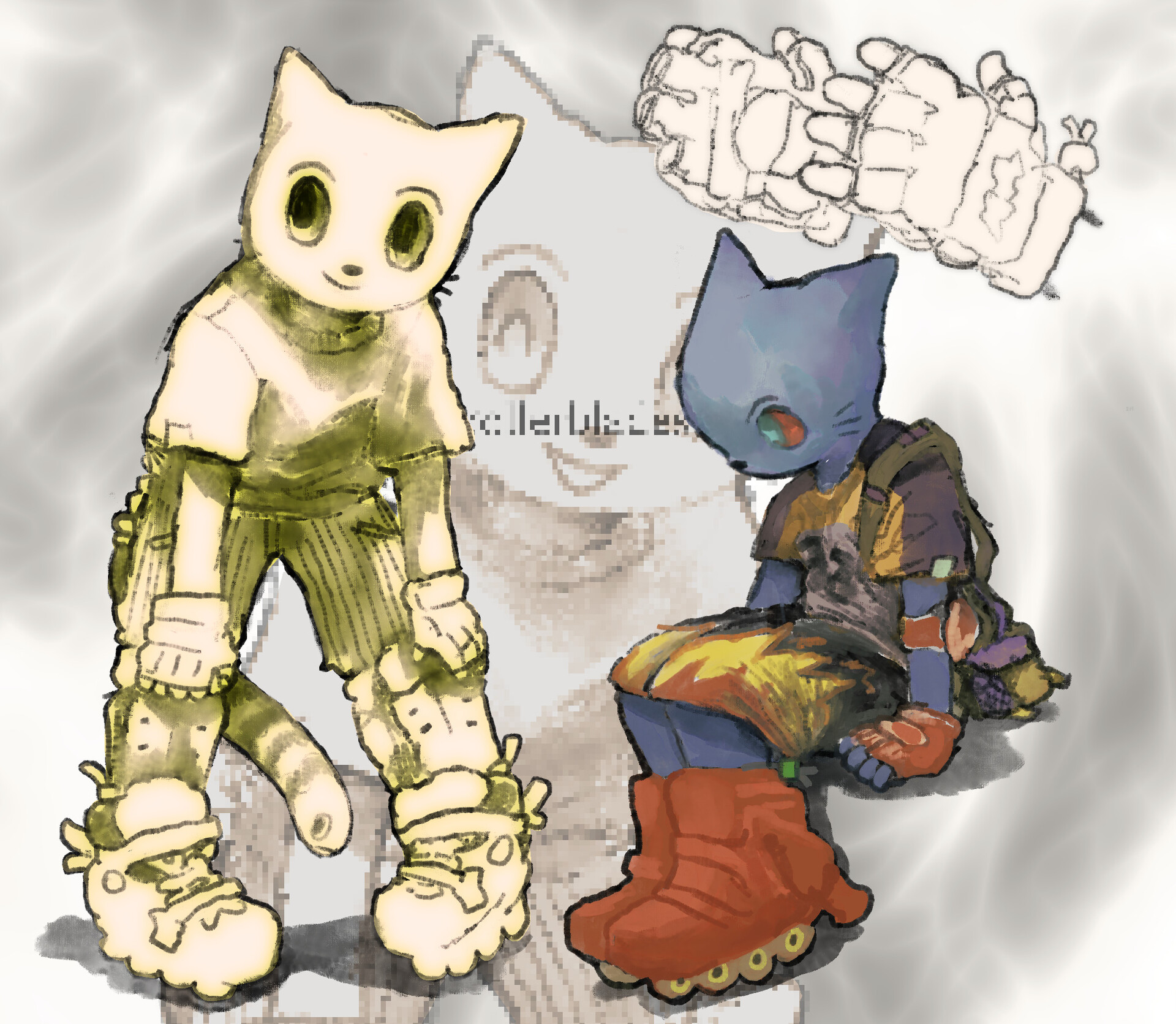 ArtStation - rolling cat