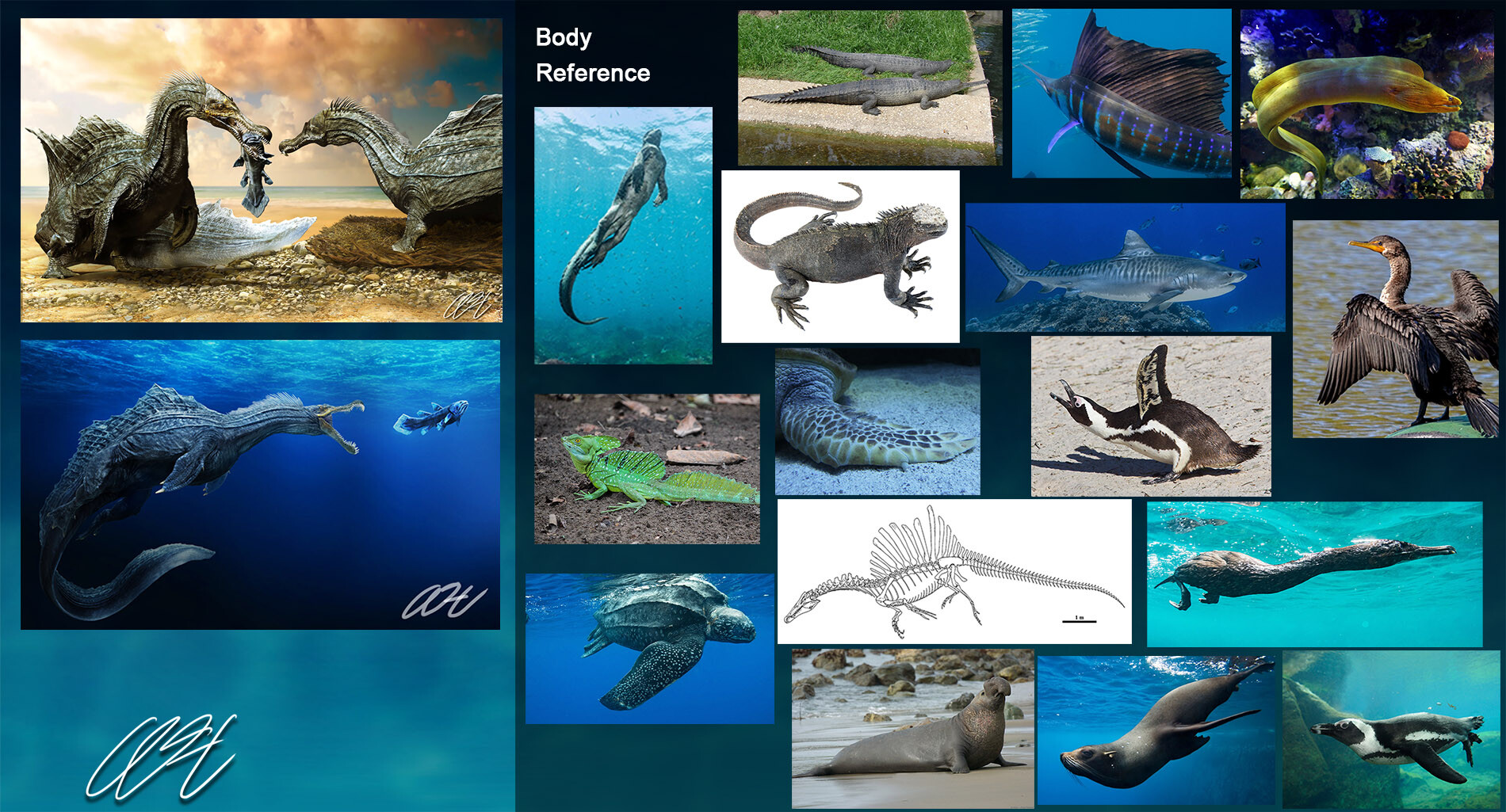 Adam Hulbert - Sea Spinosaurus design