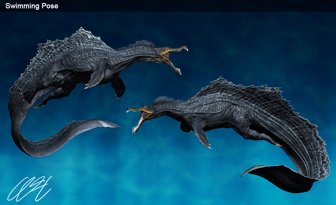 Adam Hulbert - Sea Spinosaurus design