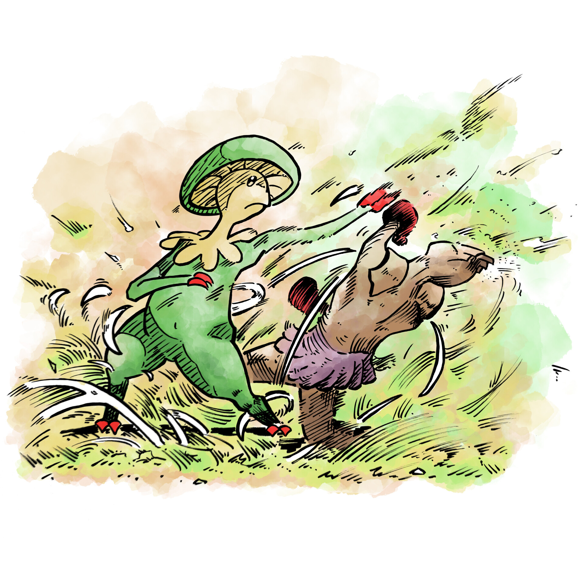 ArtStation - Breloom Vs Hitmonchan