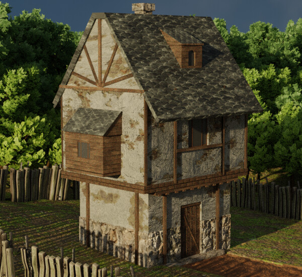 ArtStation - Medieval Forest House
