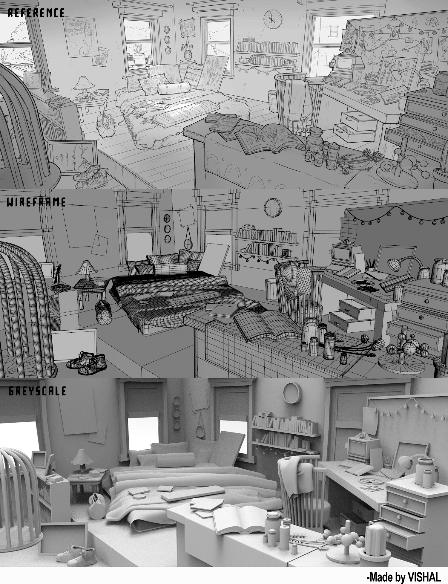 ArtStation - Cartoonish Room Interior