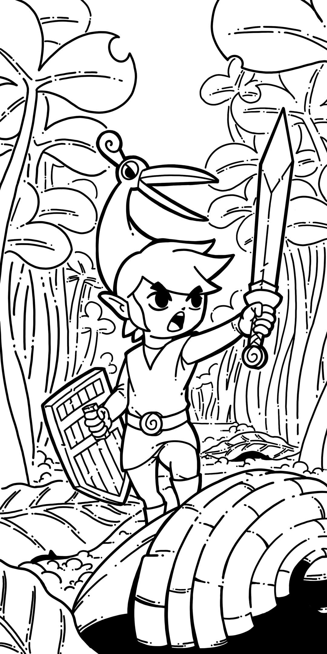 minish cap coloring pages