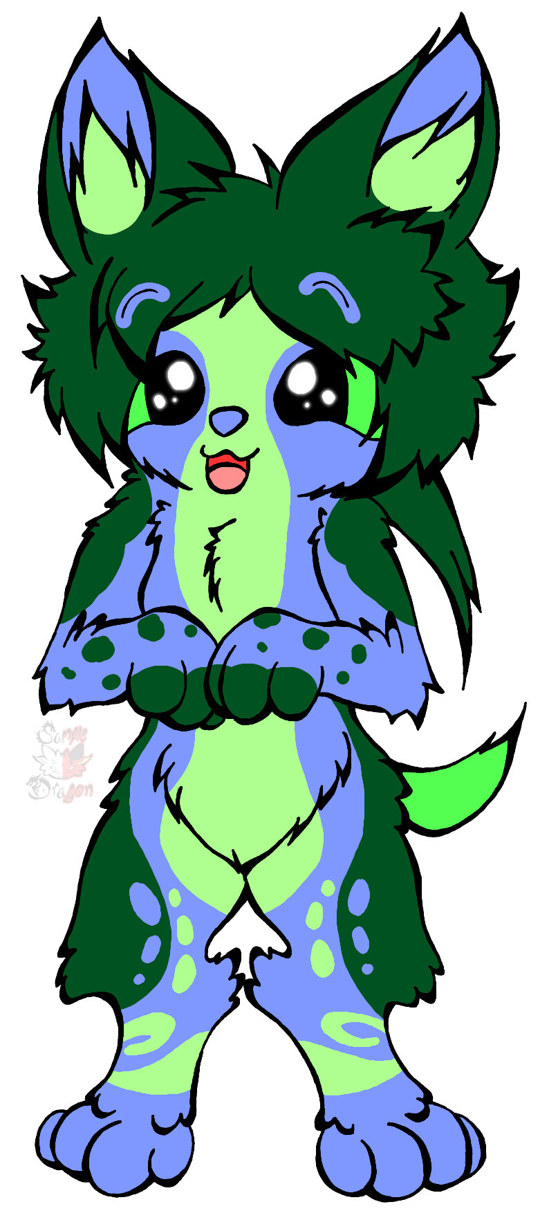 ArtStation - Fluffy Anthro Doggo Coloring Page Free2Use