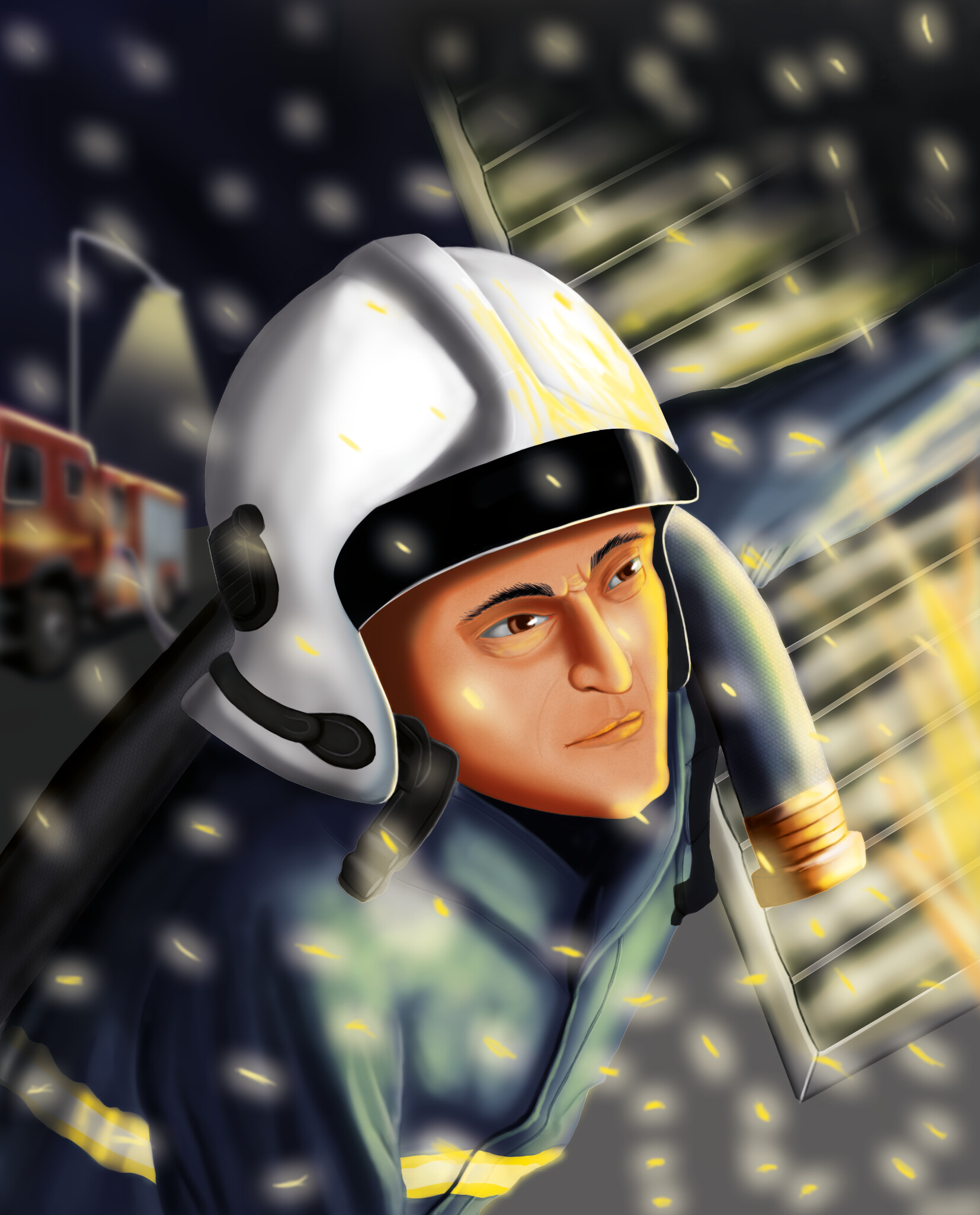ArtStation - Commission: Firefighter