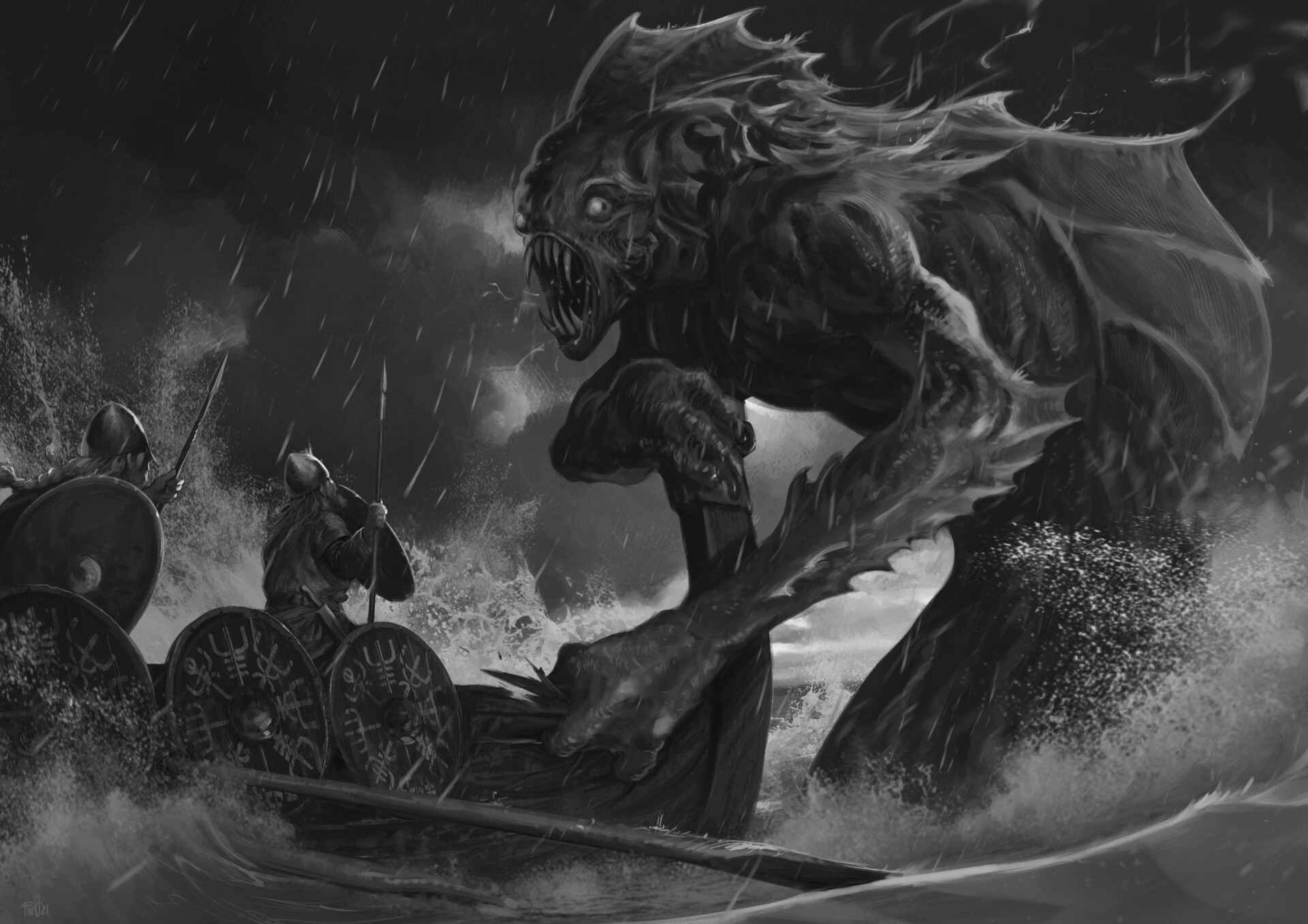 Attack of Dagon by pino44io : r/ImaginaryNecronomicon