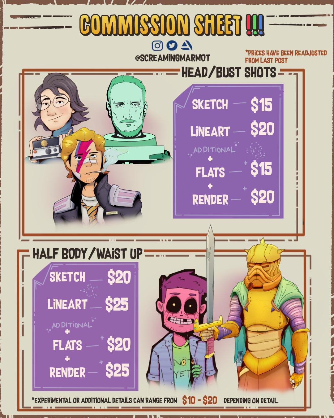 ArtStation - My Commission Sheet!