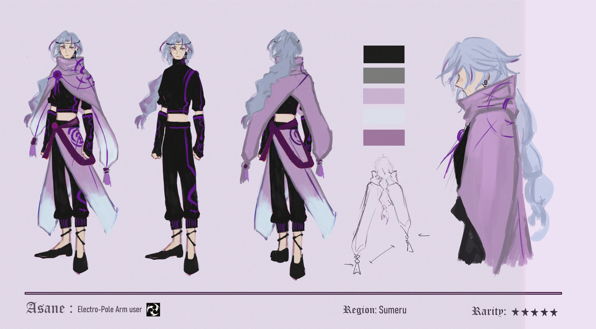 ArtStation - [Genshin OC] Asane Character Design