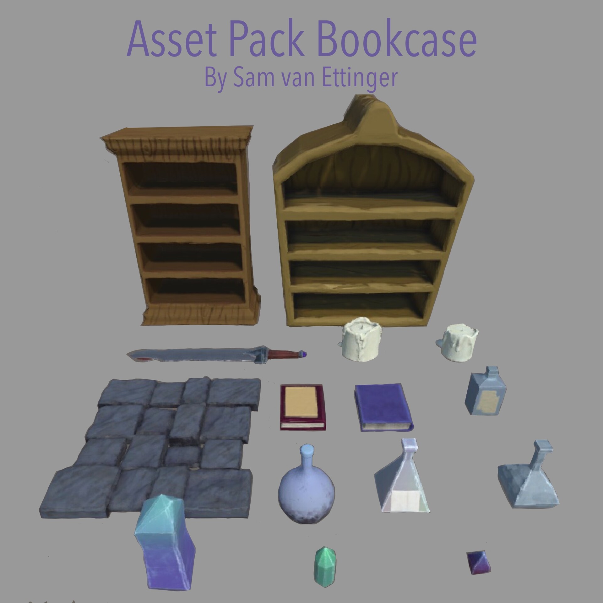 ArtStation - Asset Pack Bookcase