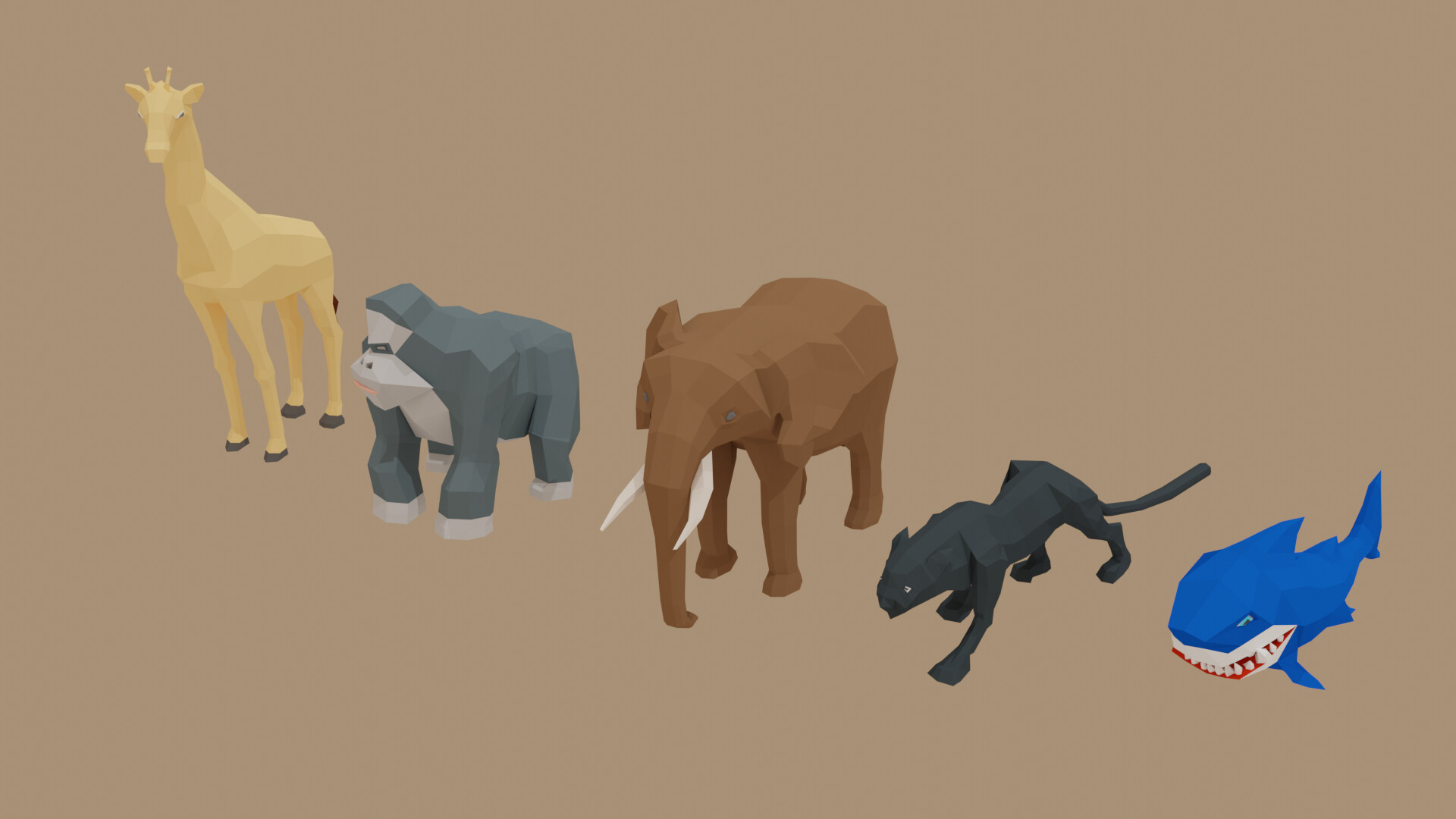 ArtStation - Low Poly animals
