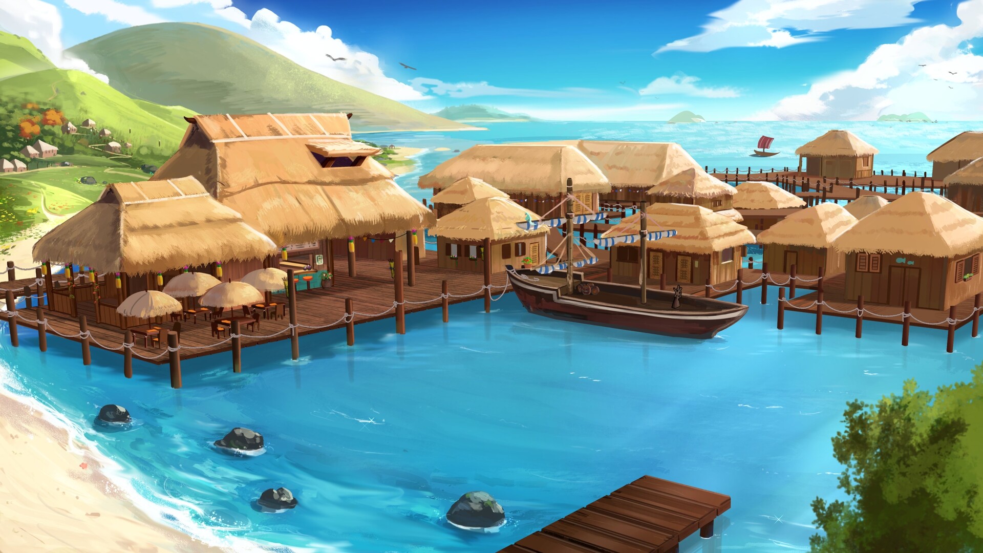 ArtStation - Commission - Sea Village