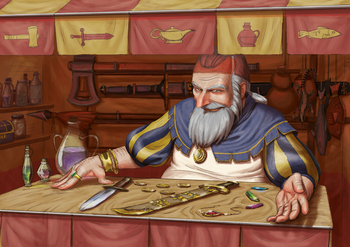 ArtStation - Trading some items after a dungeon