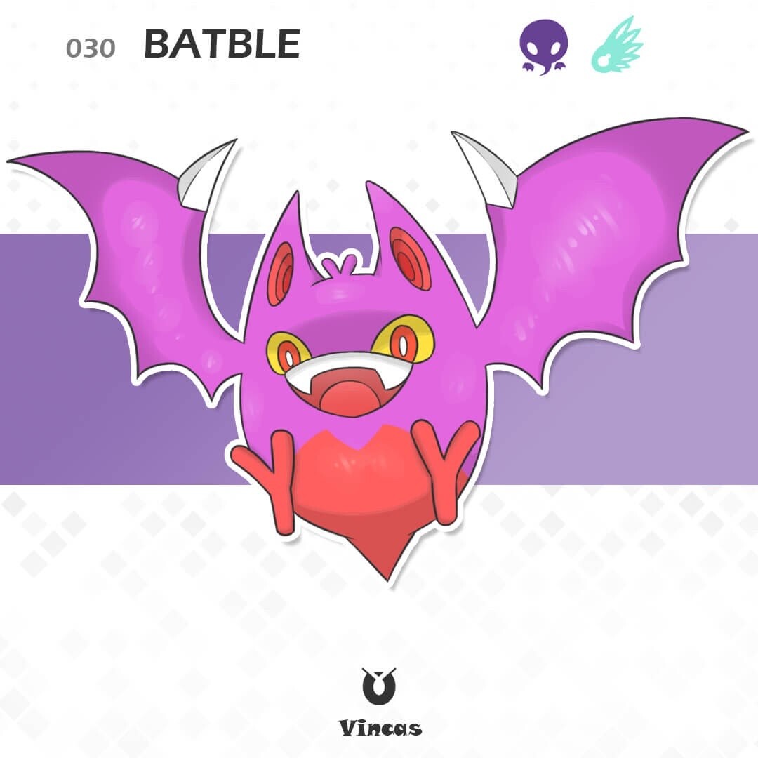 ArtStation - Fakemon 030 - BATBLE