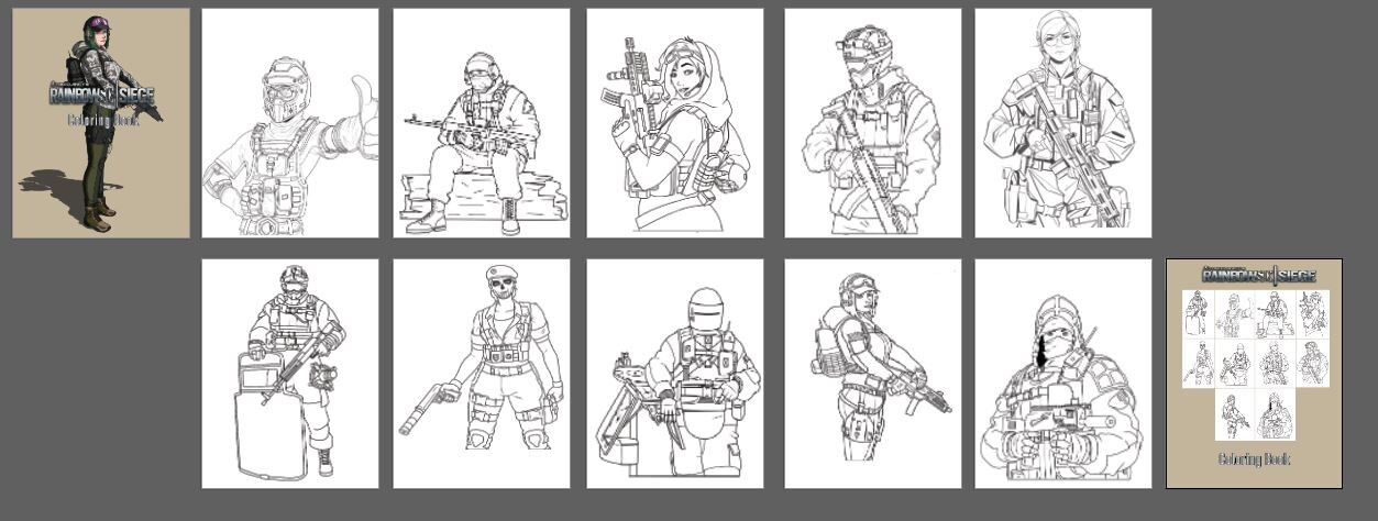 rainbow six coloring pages