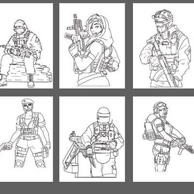rainbow six coloring pages