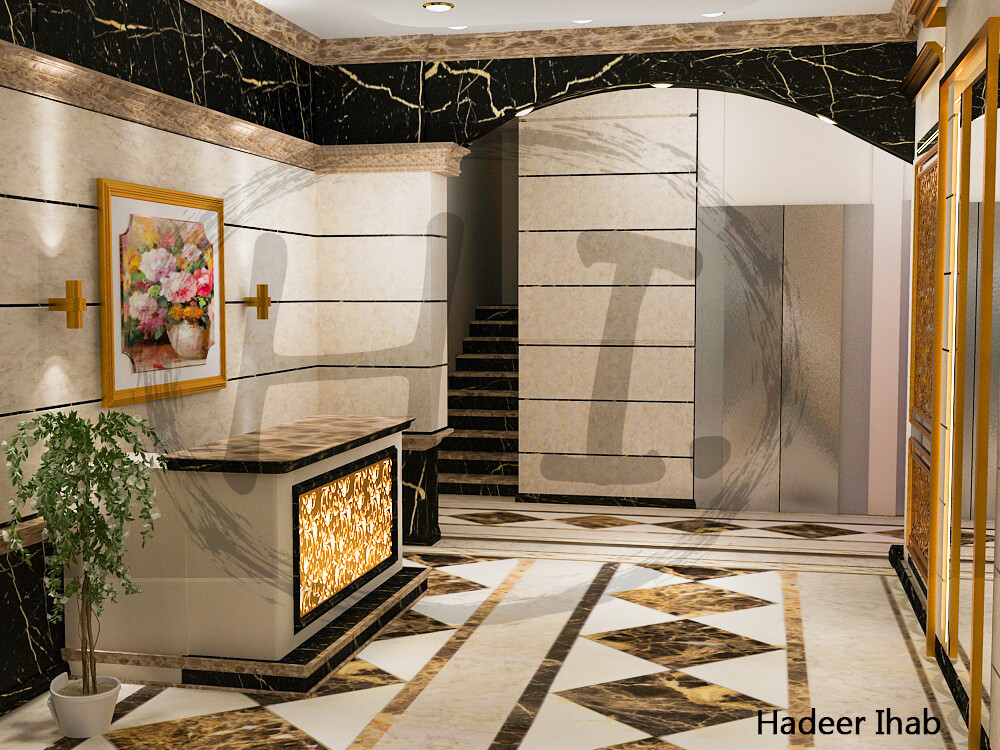 ArtStation - Building Entrance / Interior Design
