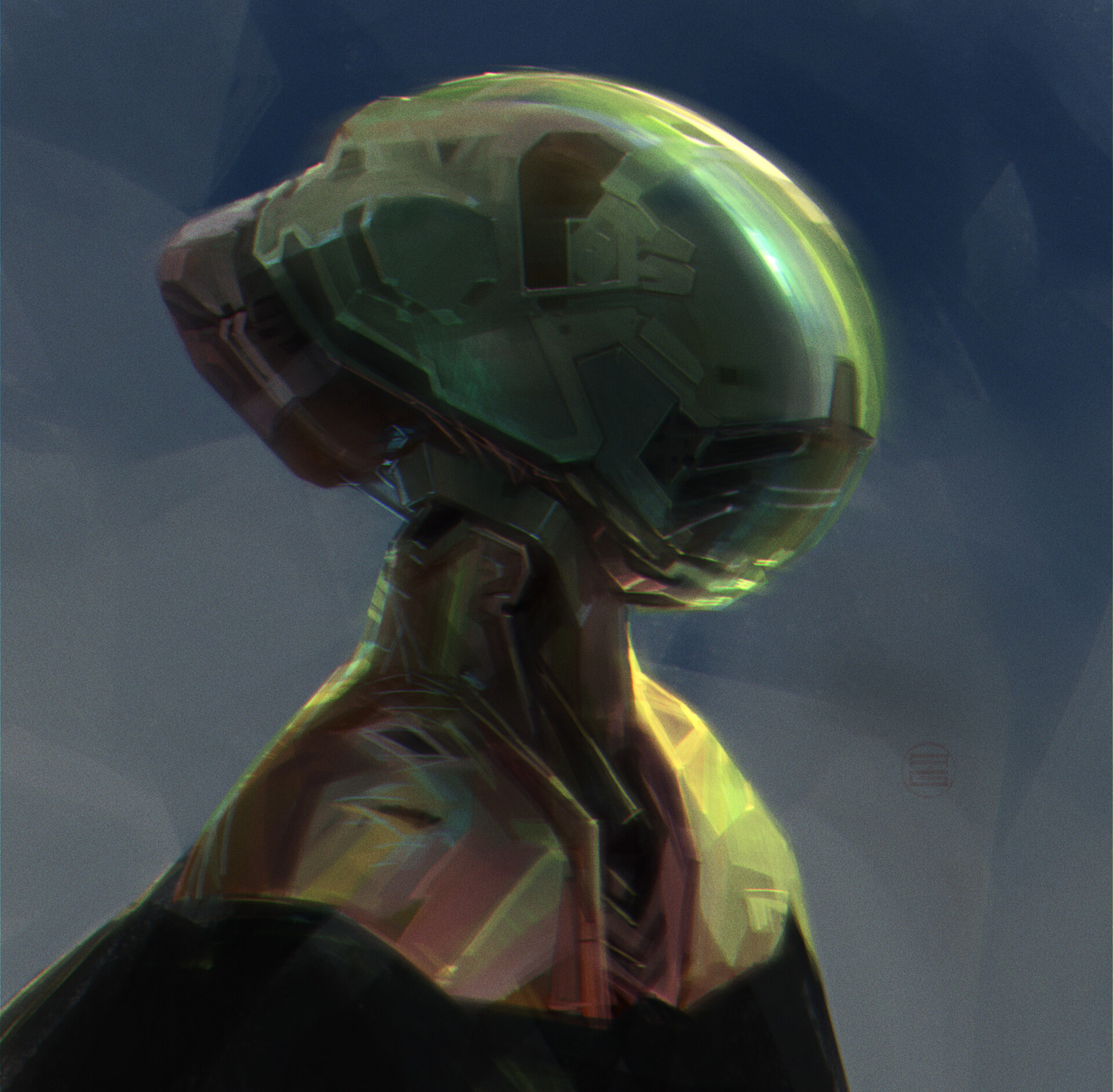 ArtStation - mecha helmet of the day