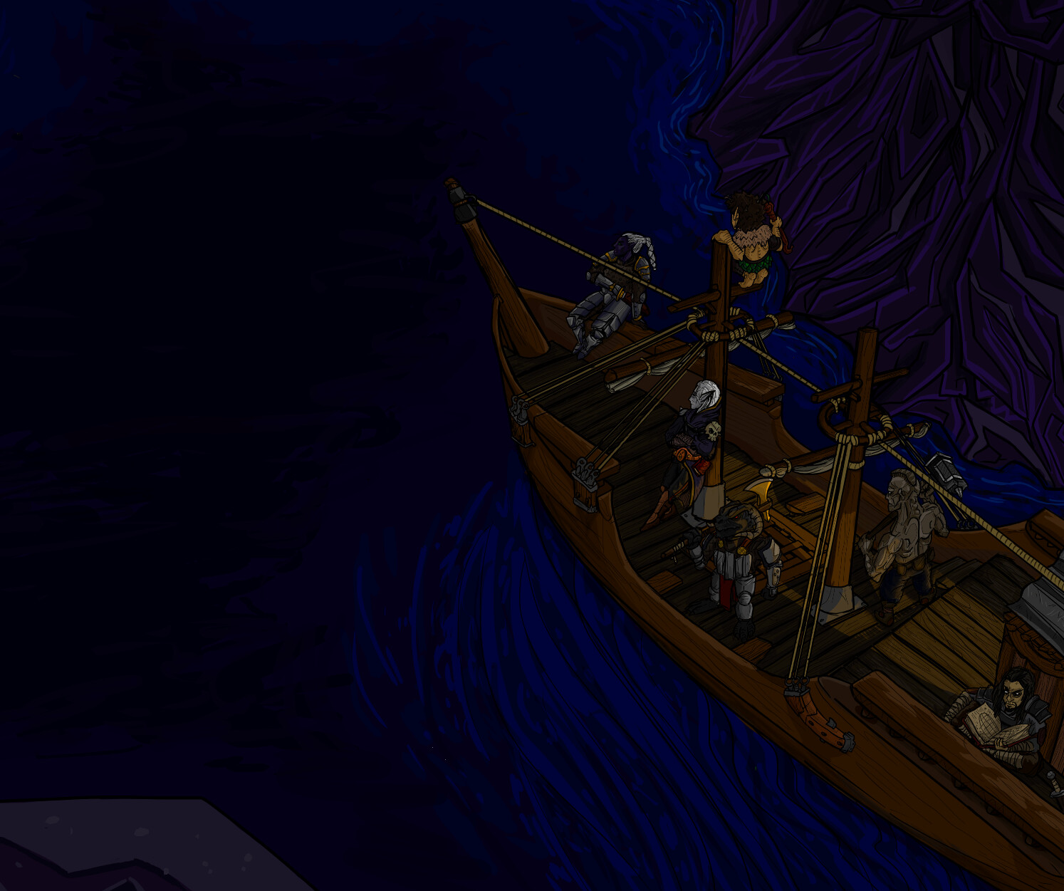 Luigi Villalobos - Xvart Cave - DnD map art