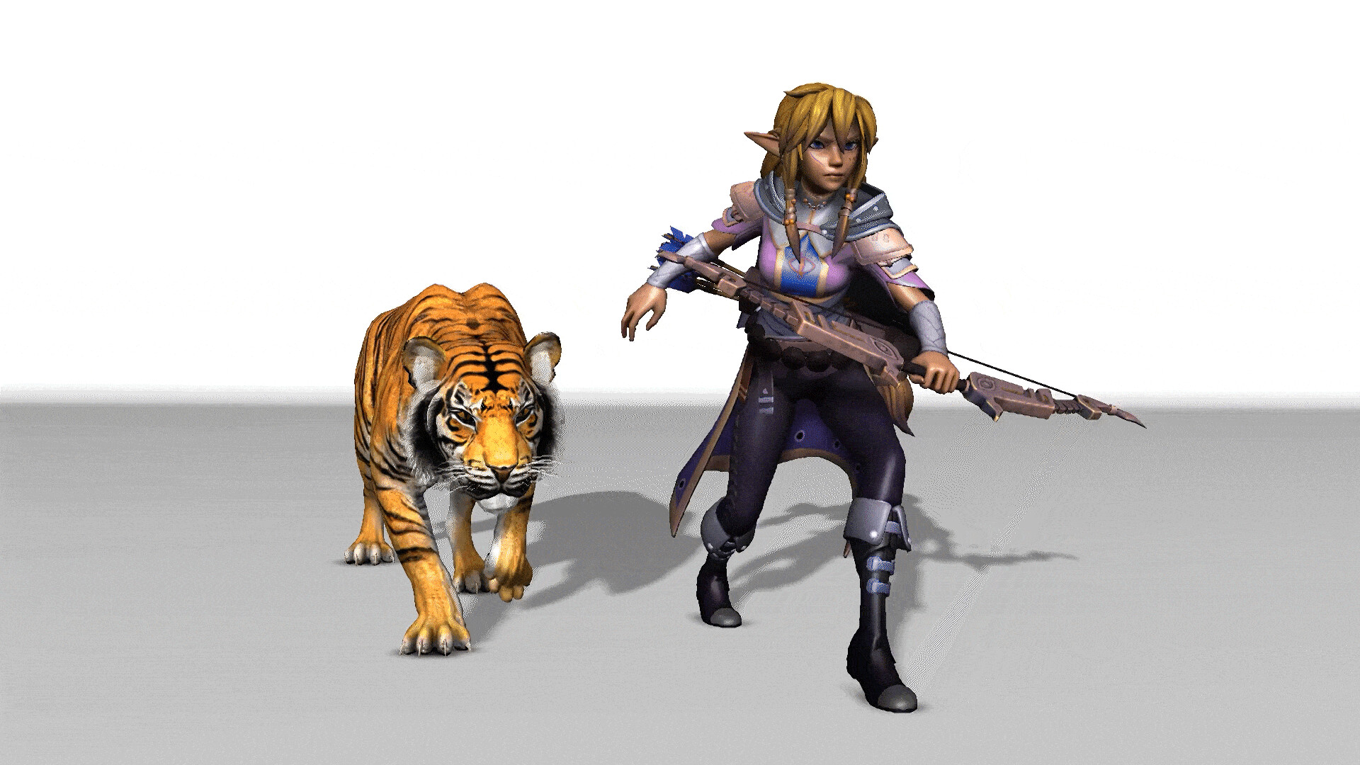 ArtStation - Hunter and Tiger Walk Cycle