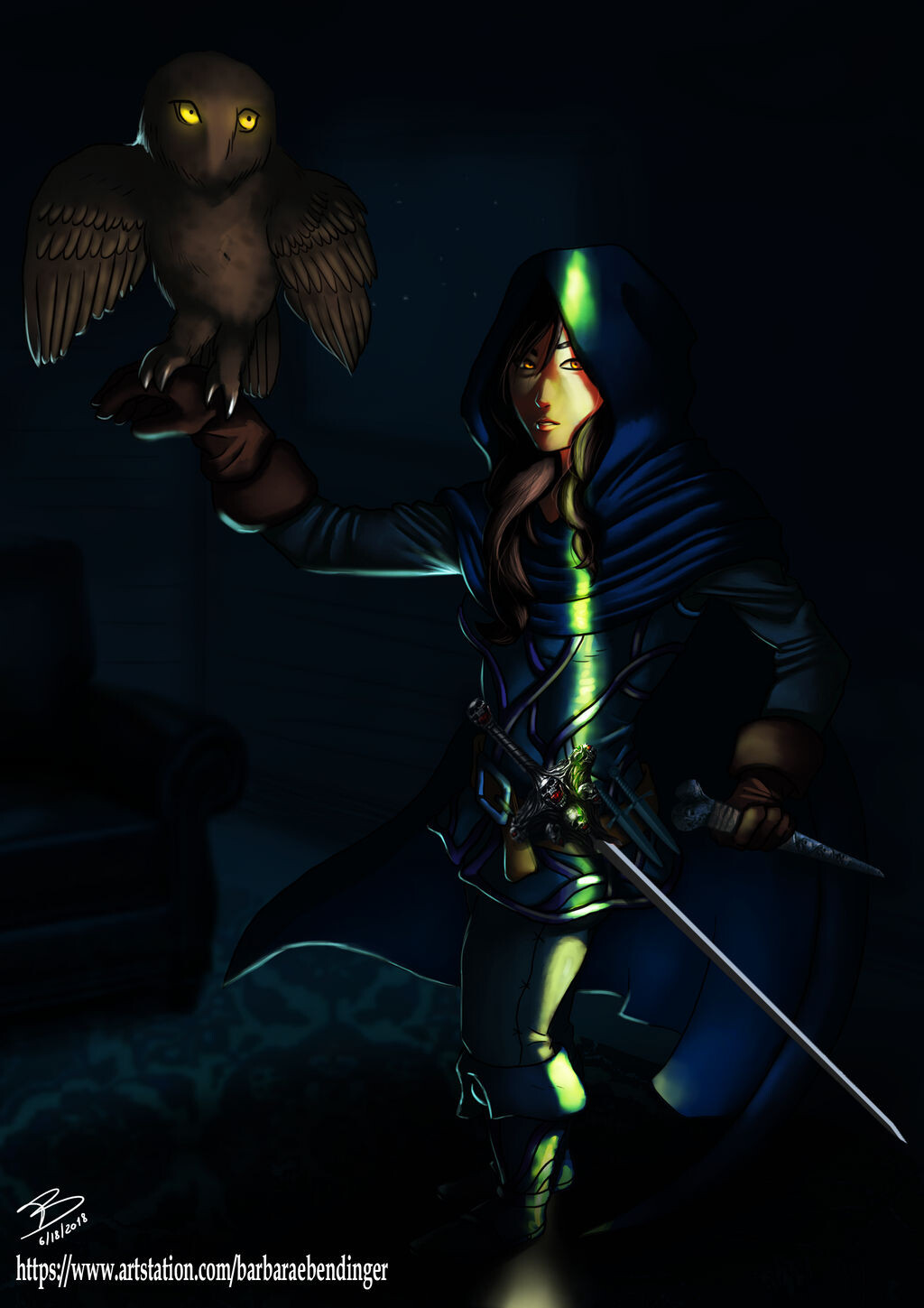 ArtStation - dnd rogue character and companion - dnd commission