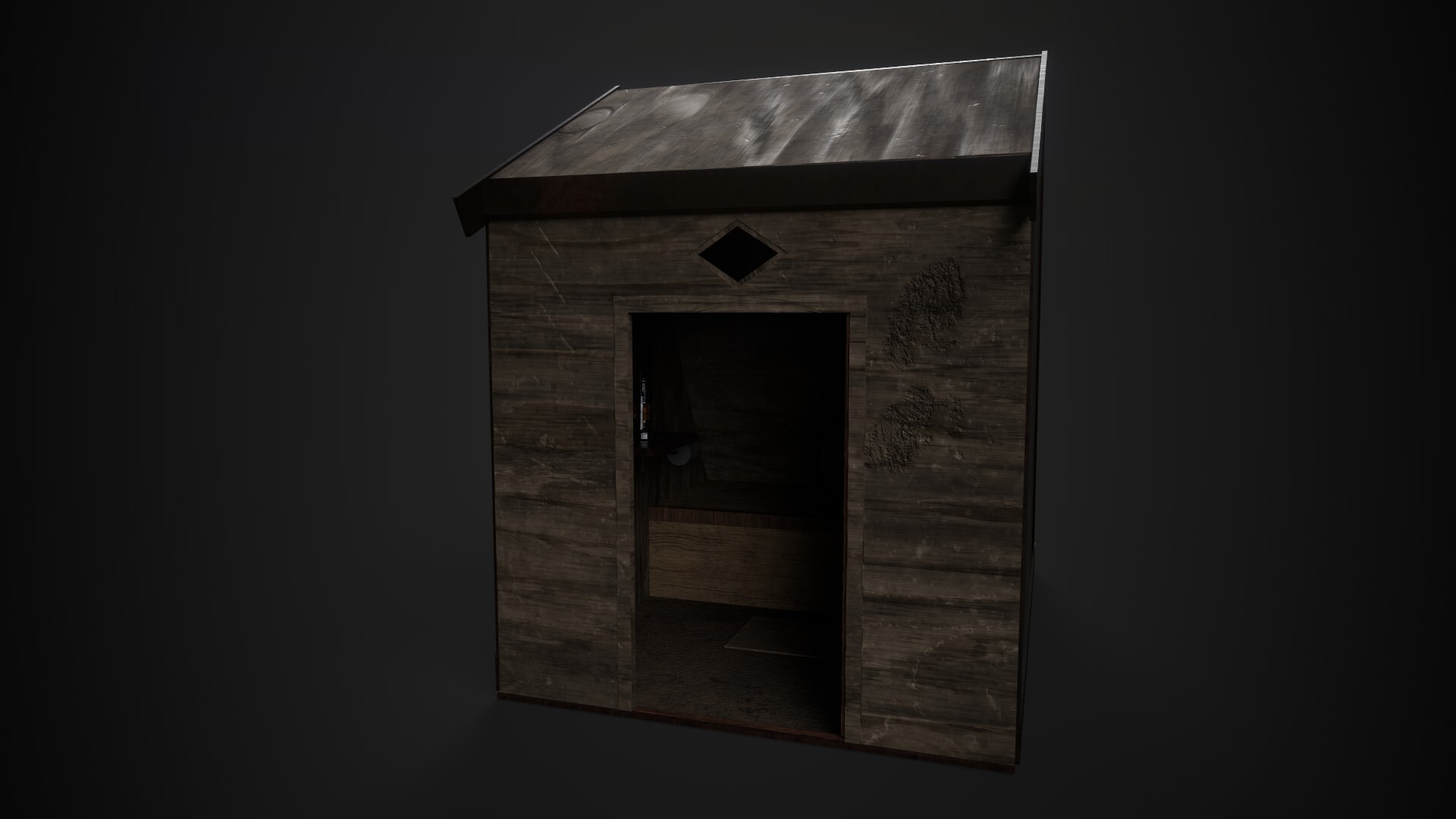 ArtStation - old wooden outhouse 3d model