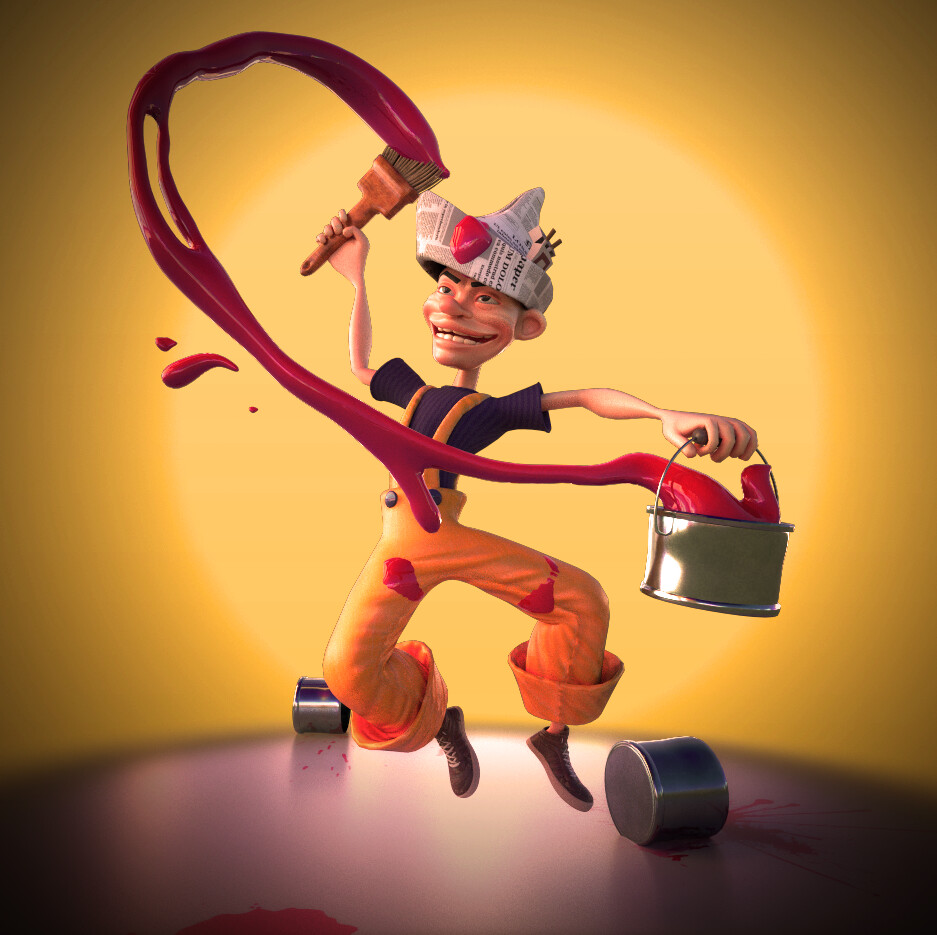 ArtStation - Painter cartoon Character