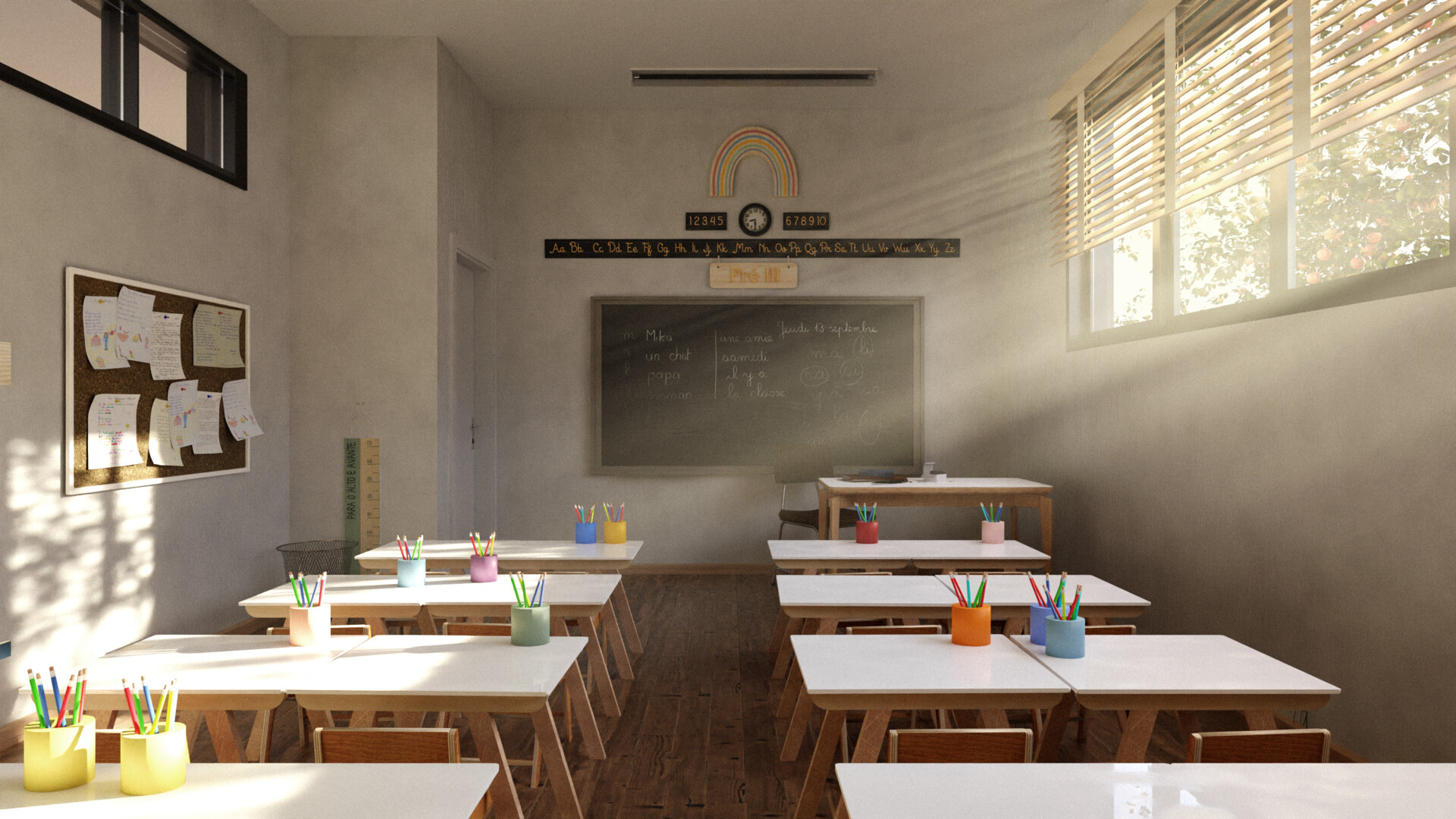 ArtStation - Classroom archviz