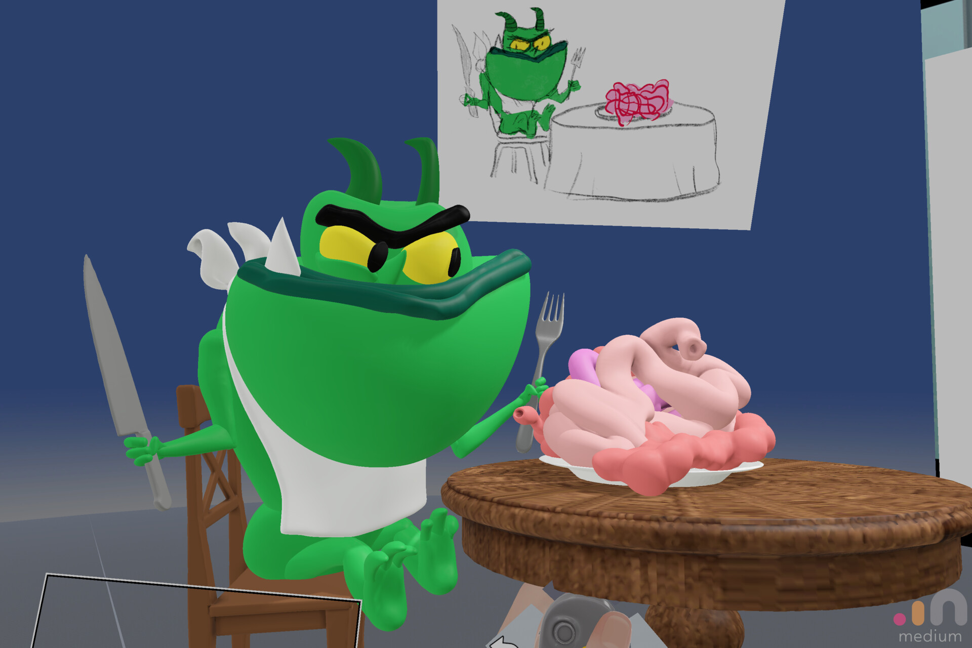 Brock Gallagher - Stomach Monster design and animation