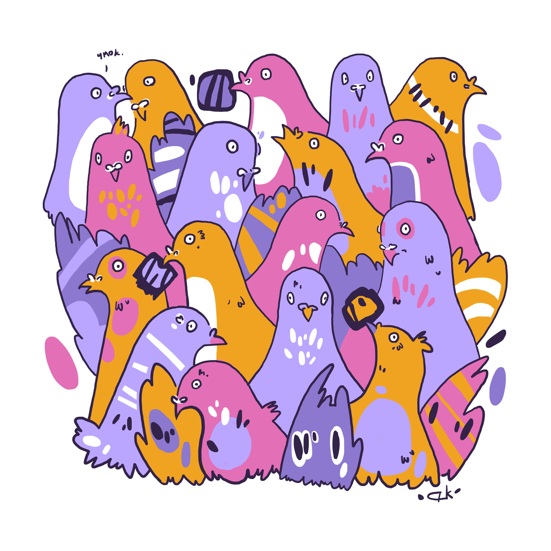 ArtStation - pigeon pattern