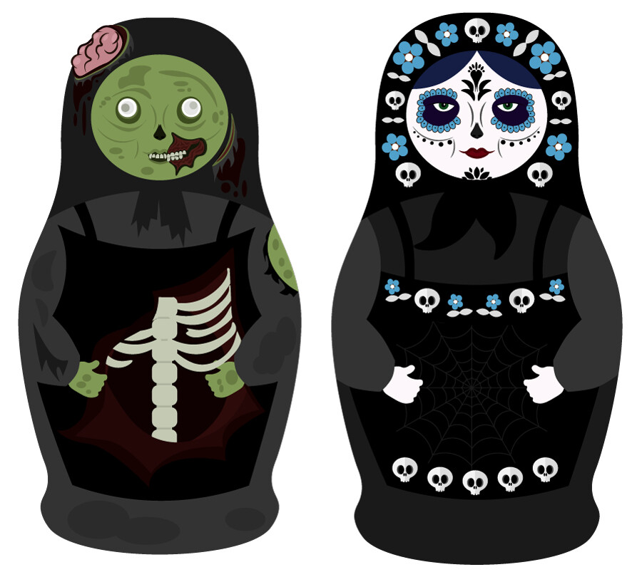ArtStation - Matryoshka dolls in the horror style.