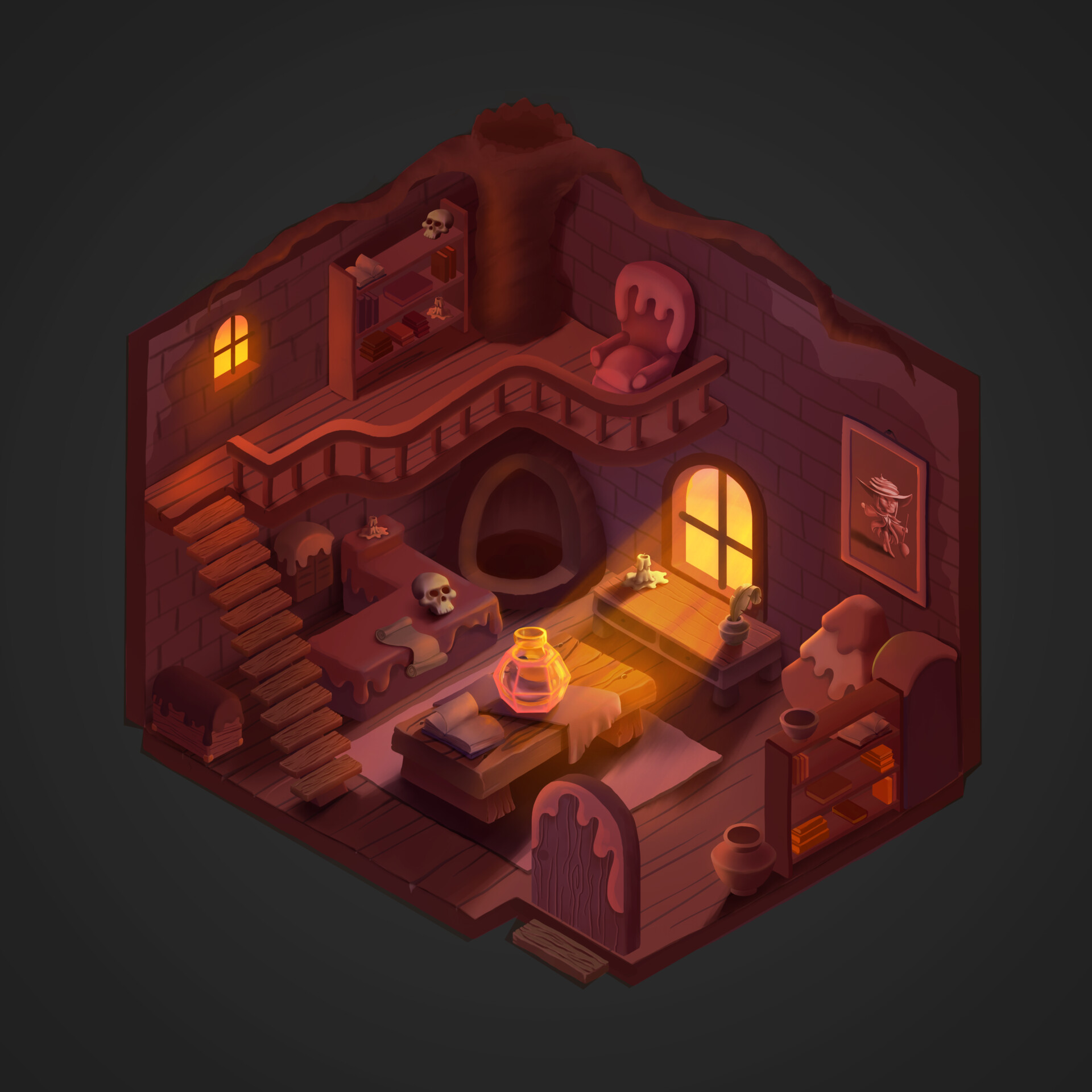 ArtStation - Isometric Witch Room