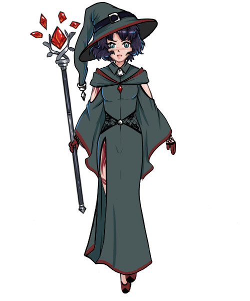 ArtStation - Little witch GIF I made for a game poject (click to see ...